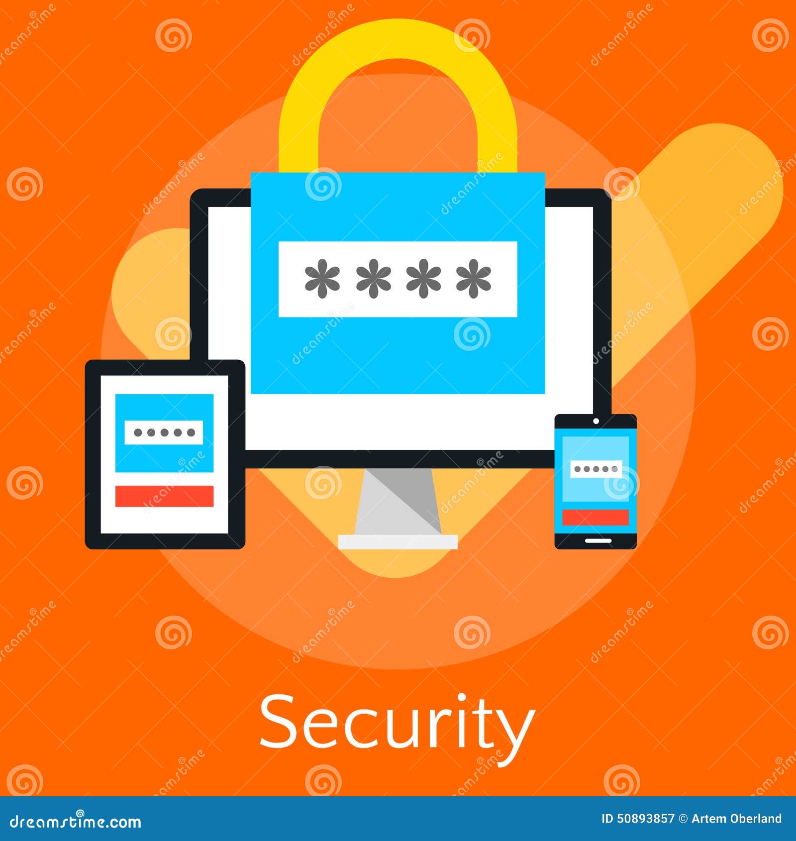 Flat Design Illustration Concepts for Data Security and I Stock ...