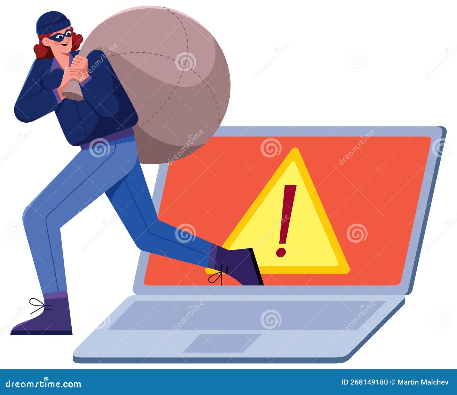 Internet Scam With Phishing, Email Defrauding . Cartoon Vector ...