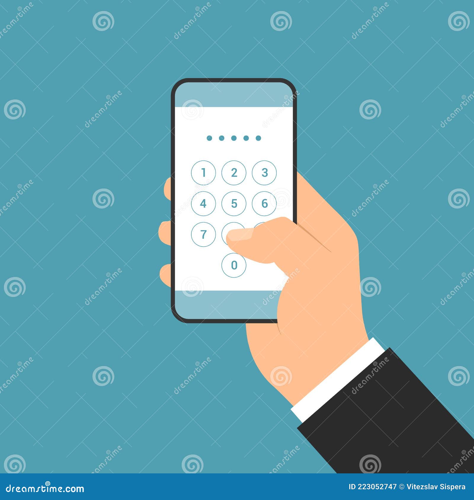 Enter Pincode Password Icon Of 3 Types Color, Black And White, Outline ...