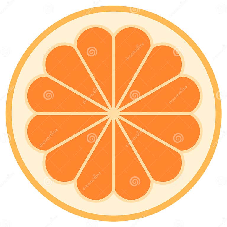 Flat Design Illustration of the Object of Study, a Slice of Fresh ...