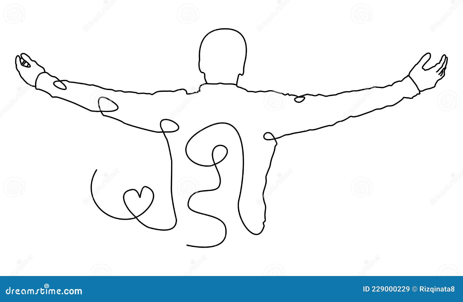 Flat Design Illustration of People Hugging Line Art Stock Vector ...