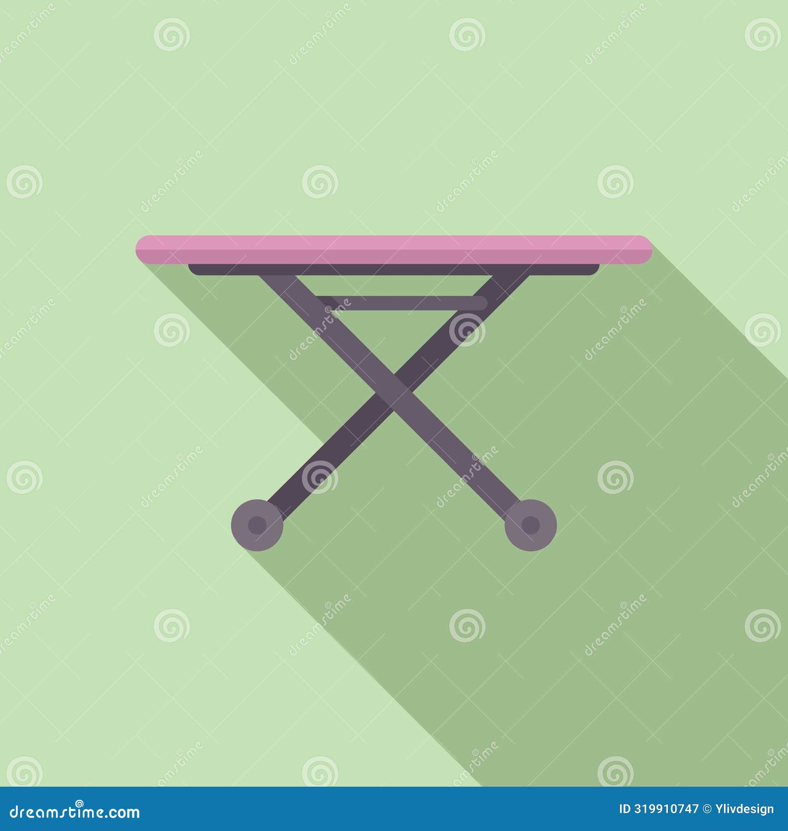 Flat Design Illustration of a Portable Folding Table Stock Illustration ...