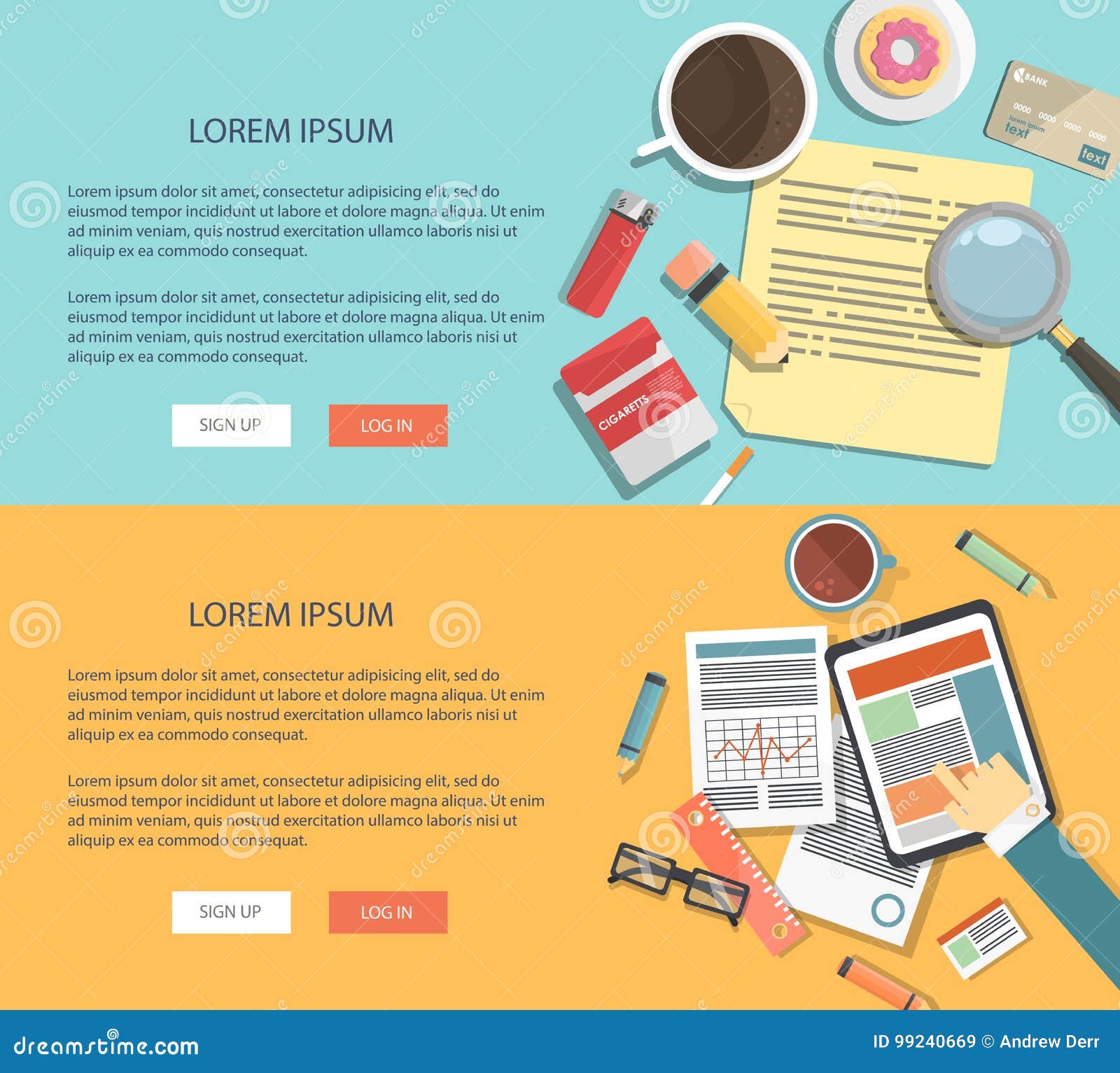 Flat Design Illustration Project Management, Research and Development ...