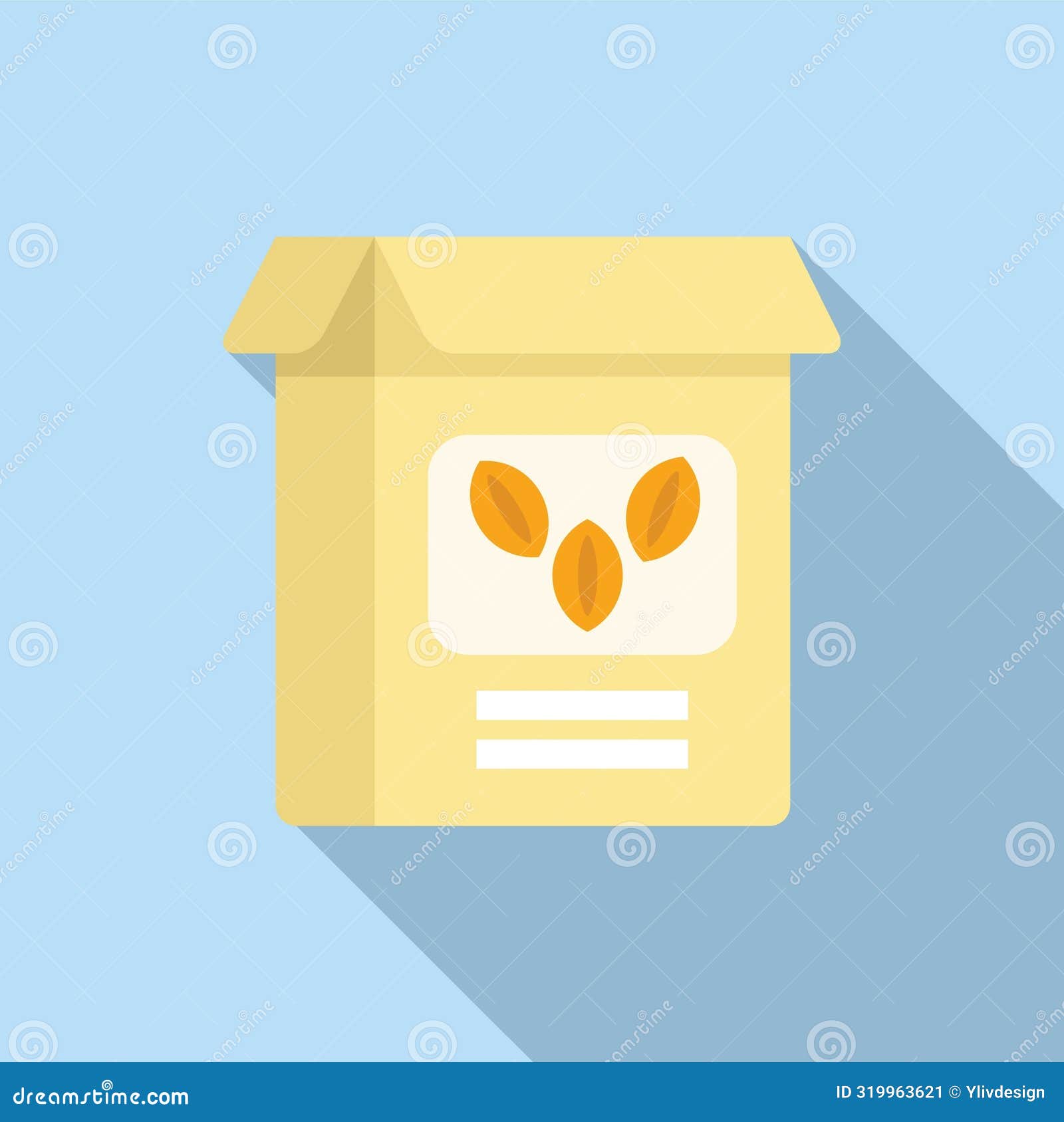 Flat Design Illustration of Seed Packet on Blue Background Stock Vector ...