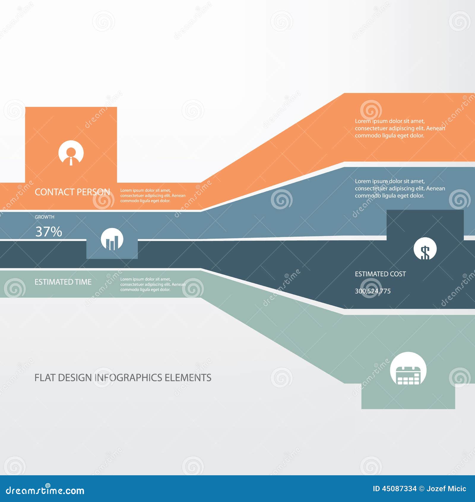 Flat Design Infographics Concept for Projects Stock Vector ...