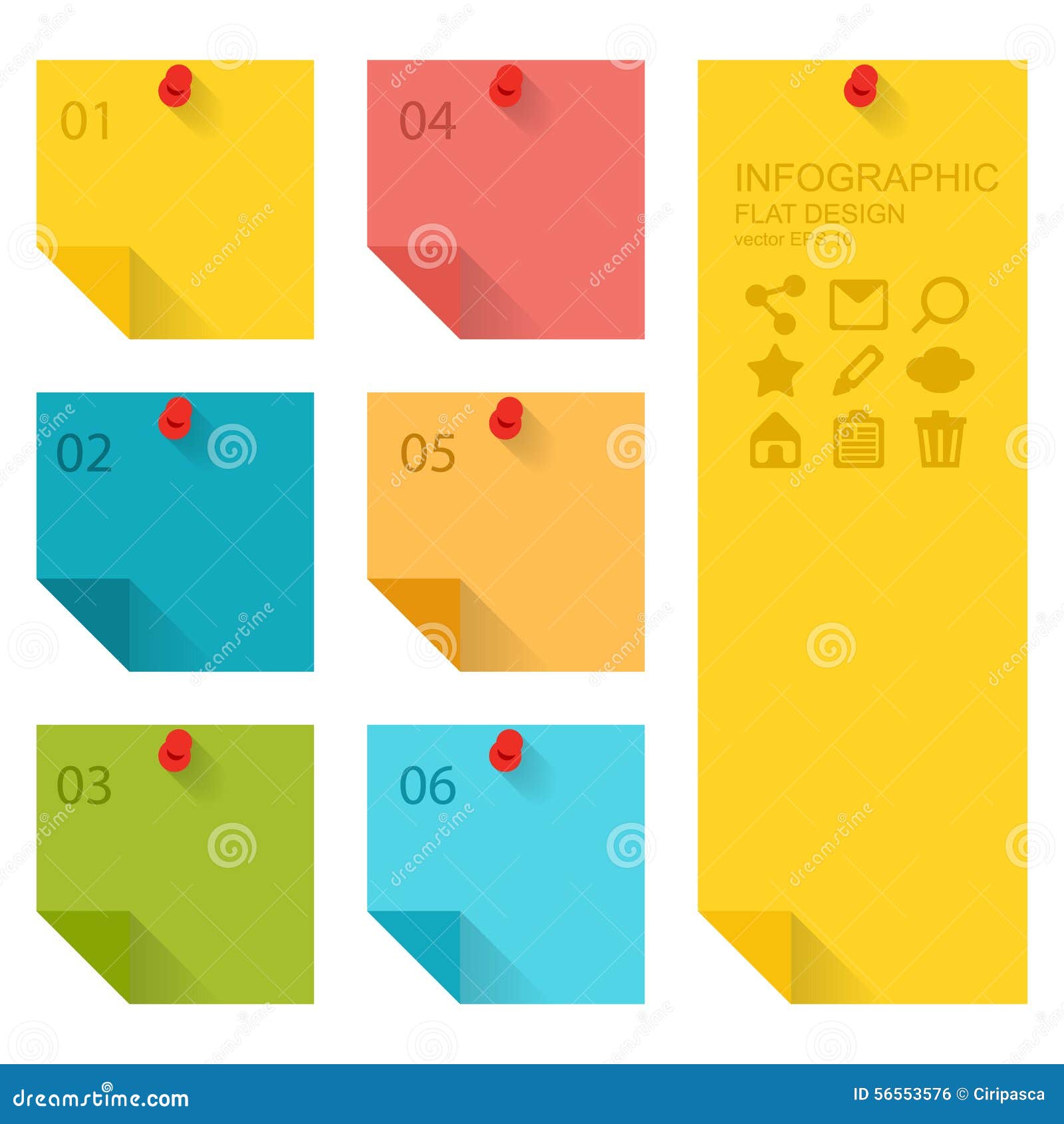 Flat Design of Infographics Elements, Colorful Stock Vector ...