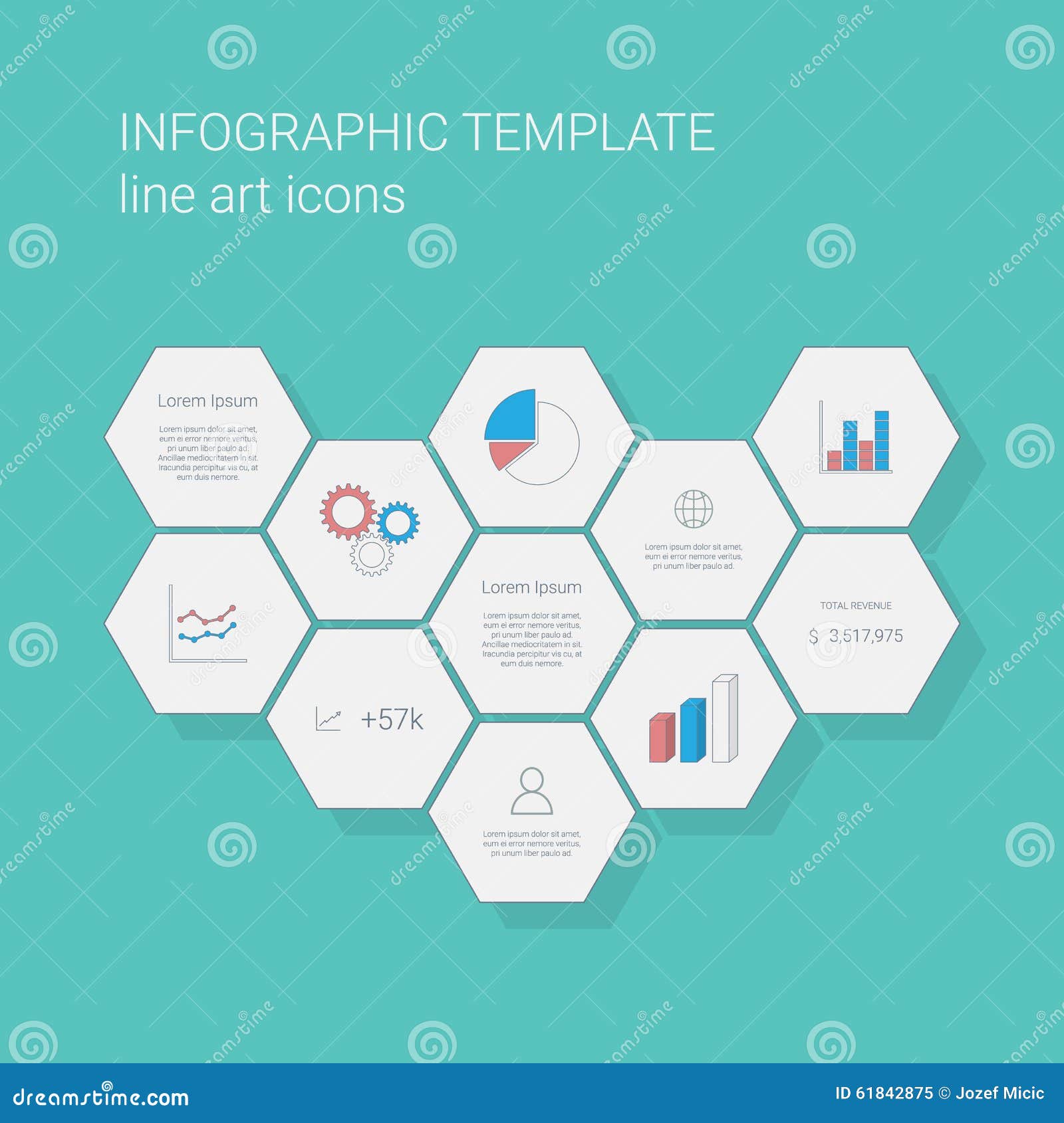 Flat Design Infographics Template with Business Stock Vector ...