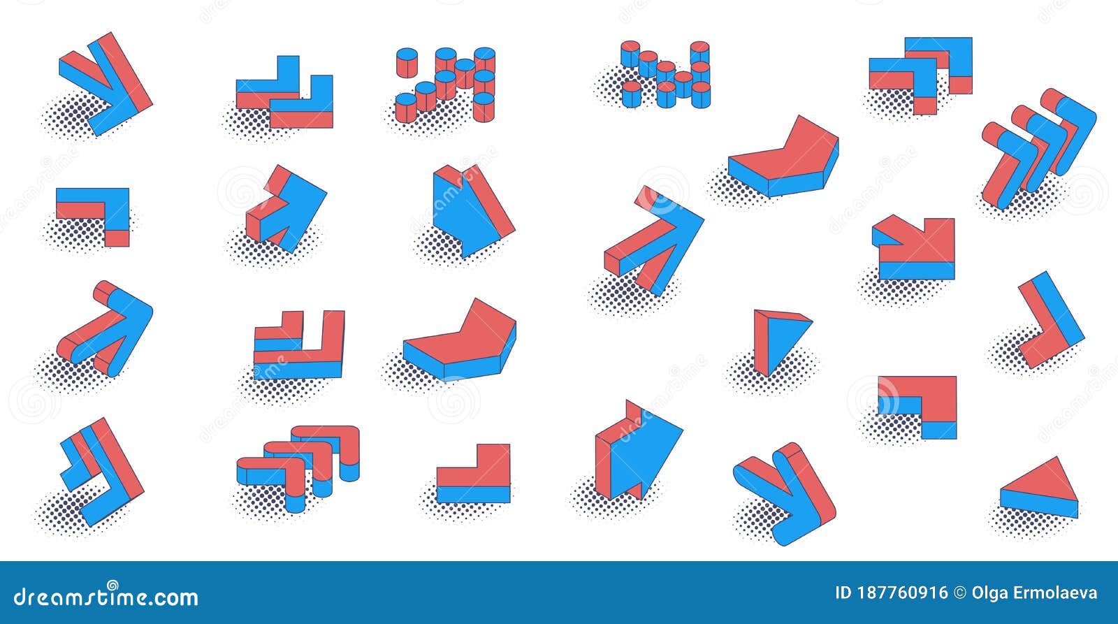 Isometric Arrow From Opposites Cartoon Vector | CartoonDealer.com ...