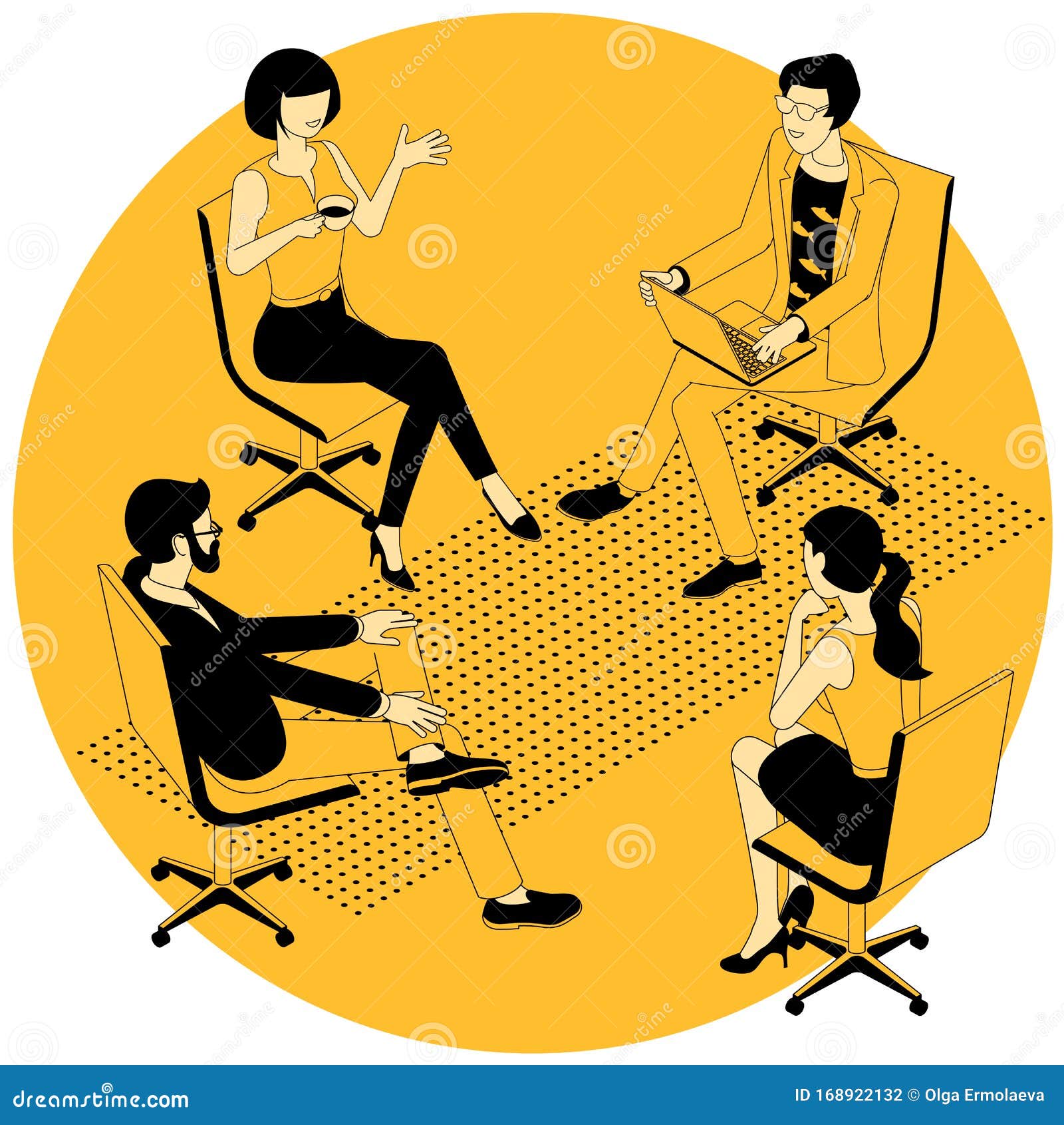 Group therapy session. stock vector. Illustration of community - 168922132