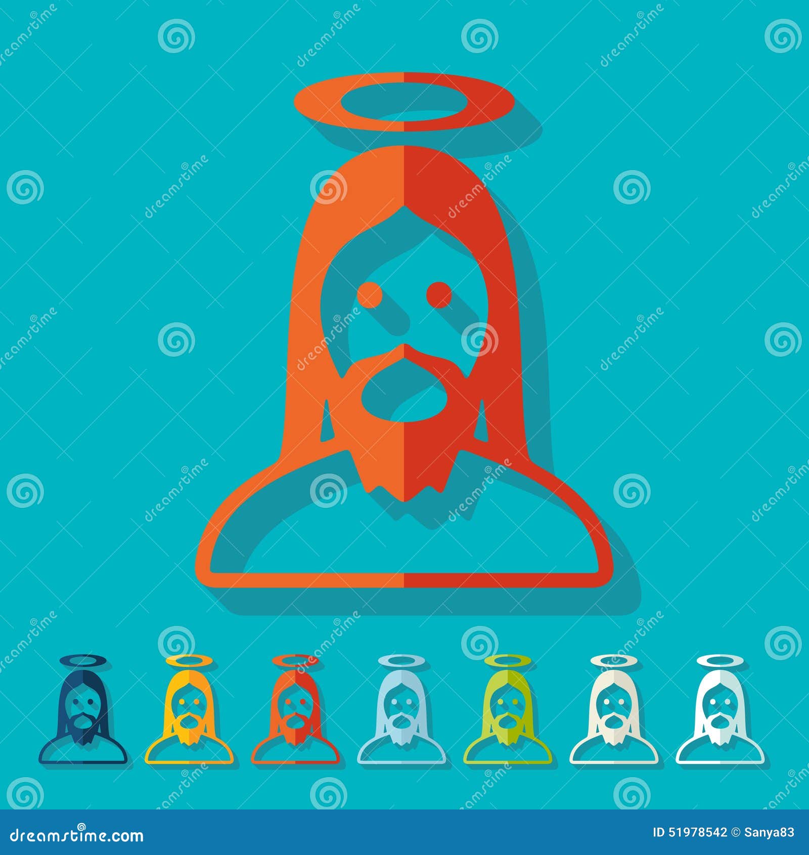 Flat design. jesus stock vector. Illustration of abstract - 51978542