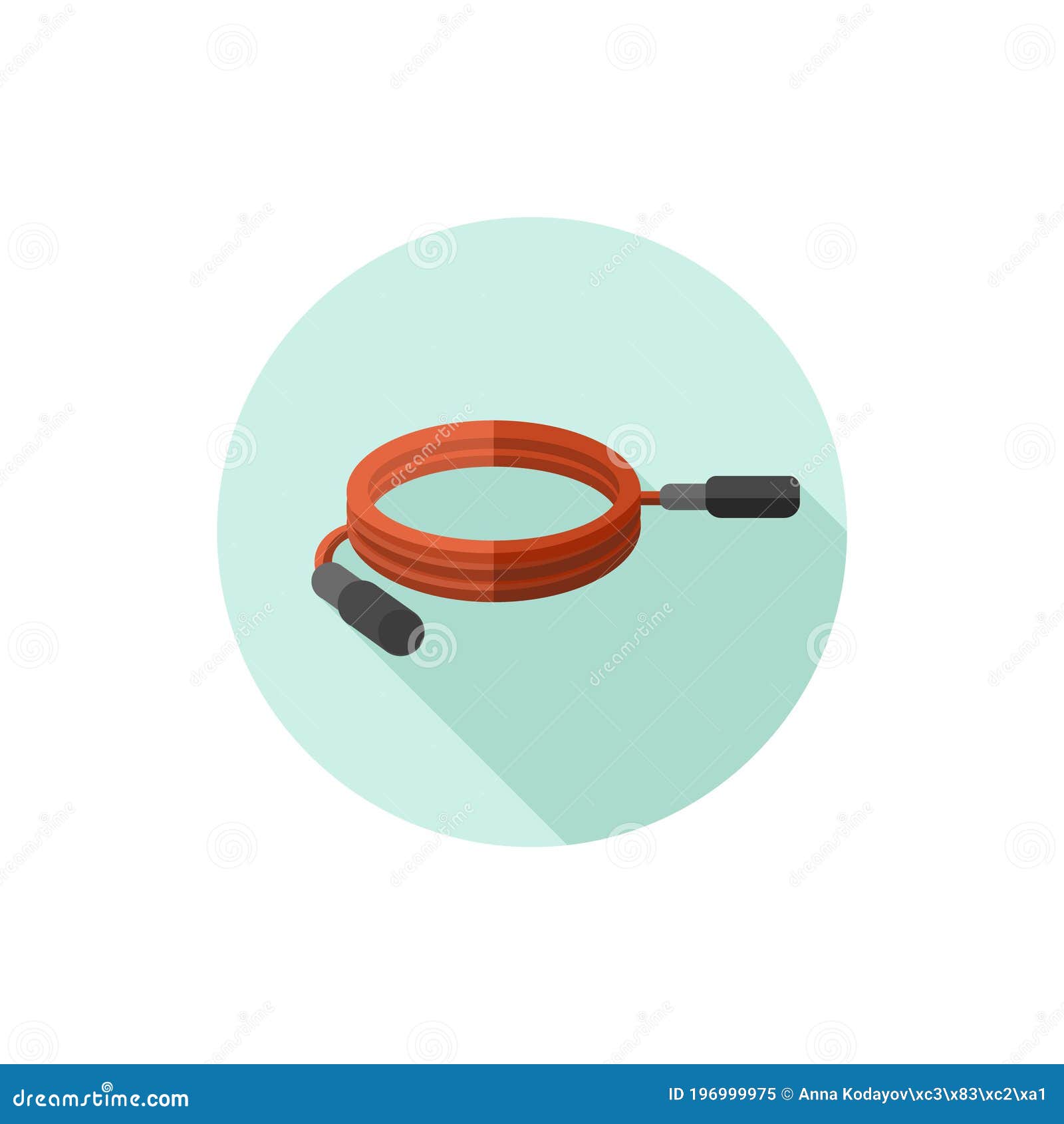 Flat design Jump Rope stock vector. Illustration of health - 196999975