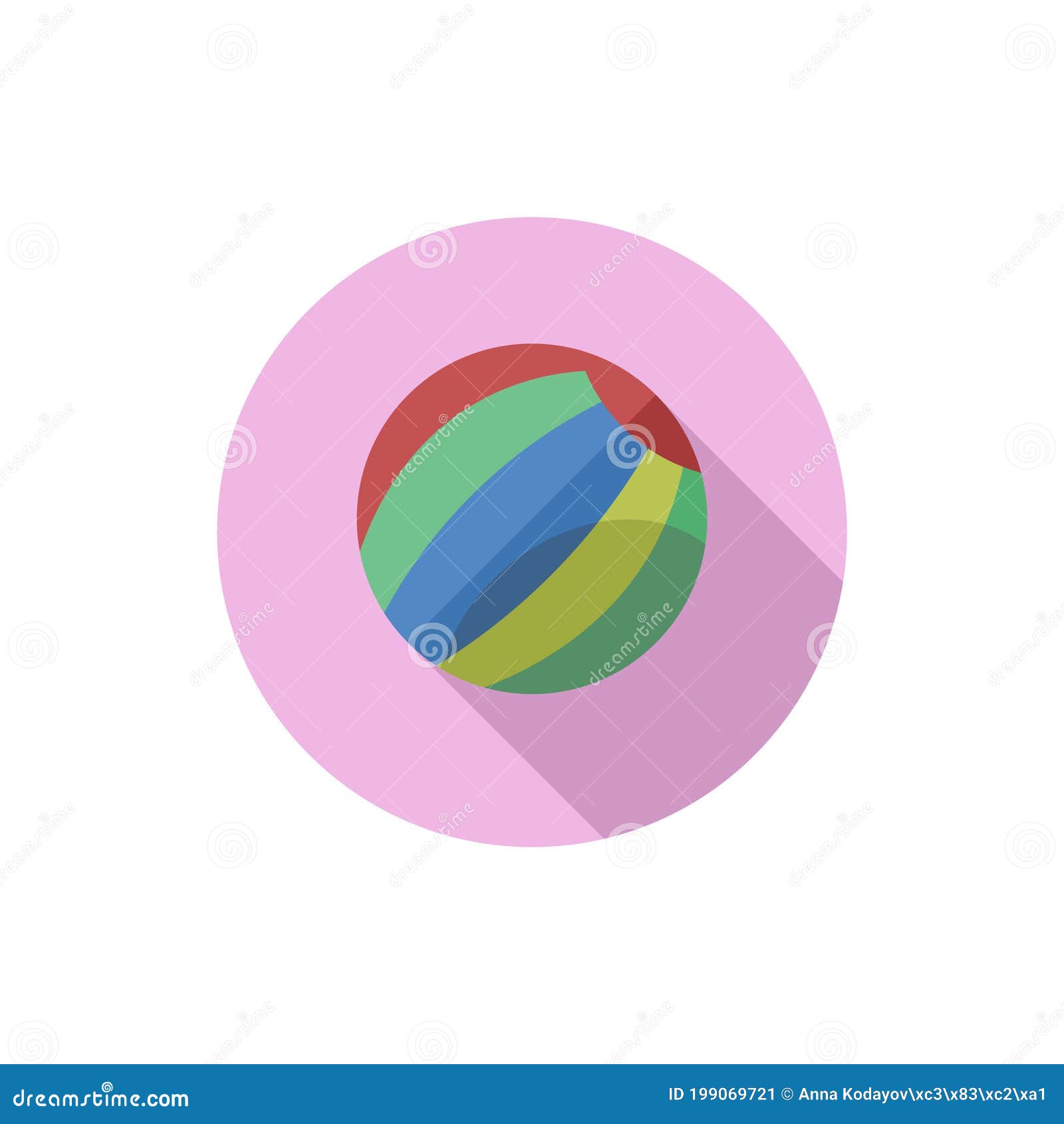 Flat design Kids Ball stock vector. Illustration of colorful - 199069721