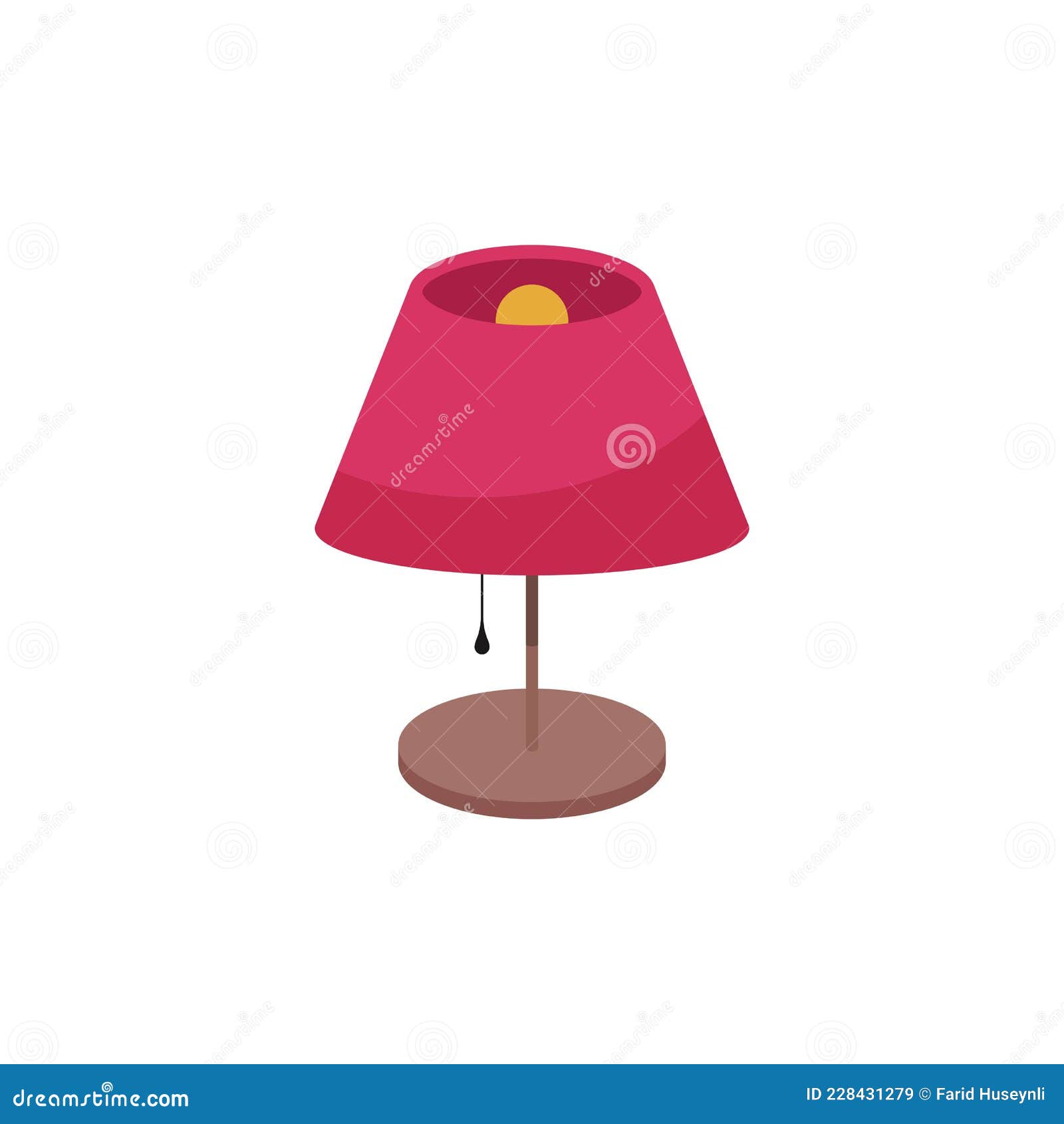 Flat Design Lamp Vector Illustration Stock Vector - Illustration of modern, clock: 228431279