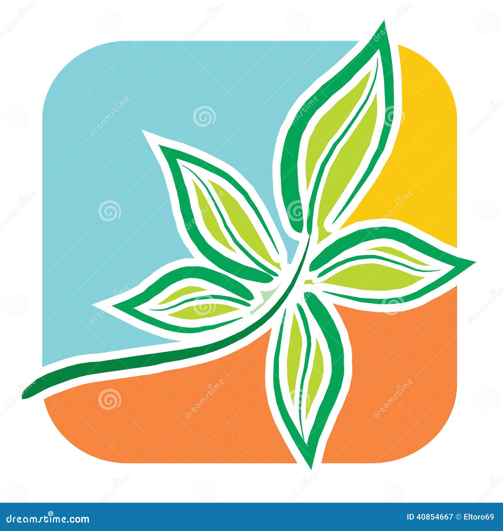 Flat Design - Leaf Illustration Stock Vector - Illustration of flower ...