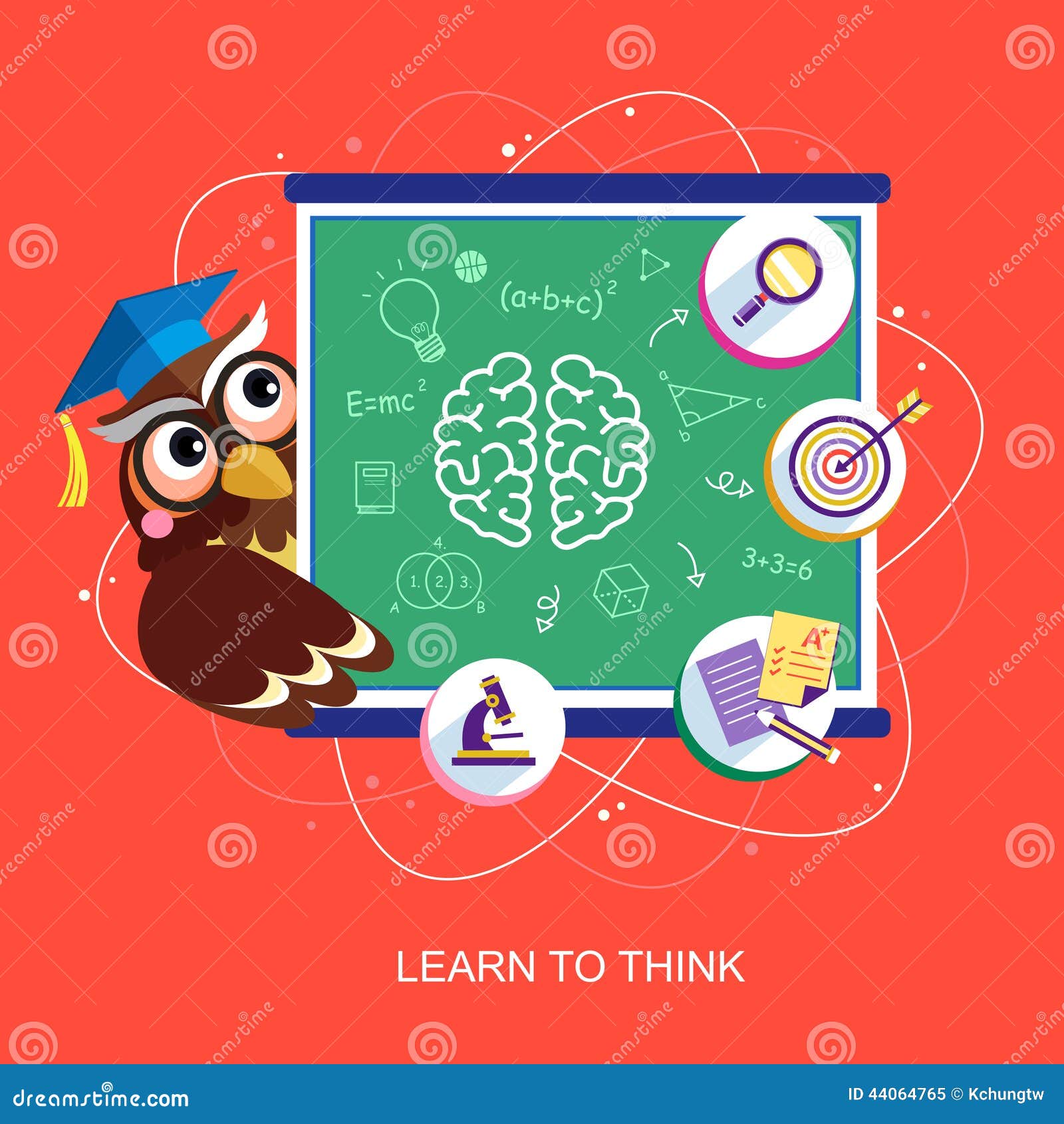 Flat Design for Learn To Think Concept Stock Vector - Illustration of ...
