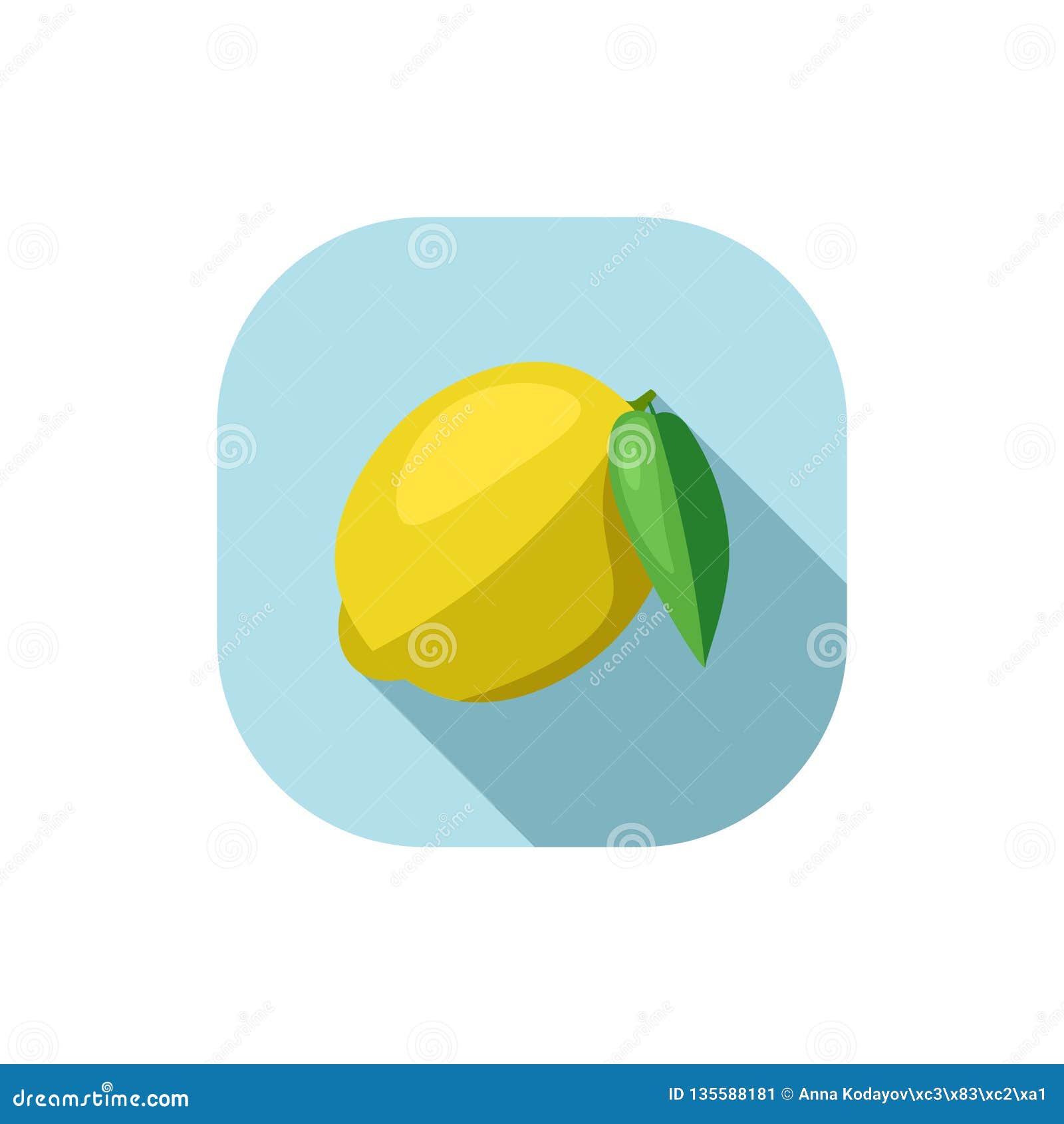 Flat design Lemon stock illustration. Illustration of lemonade - 135588181