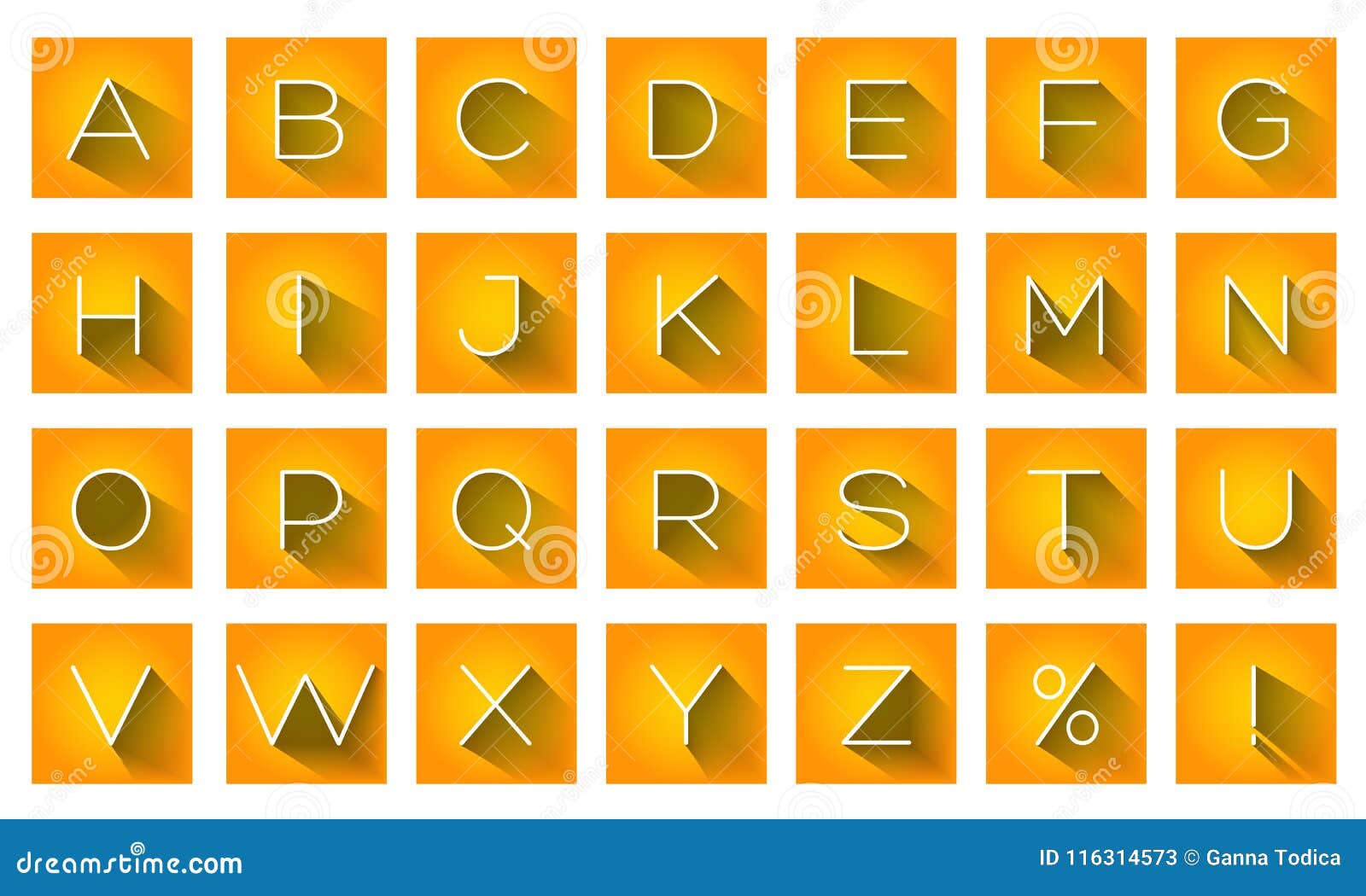 Flat Design Letters stock illustration. Illustration of standard ...