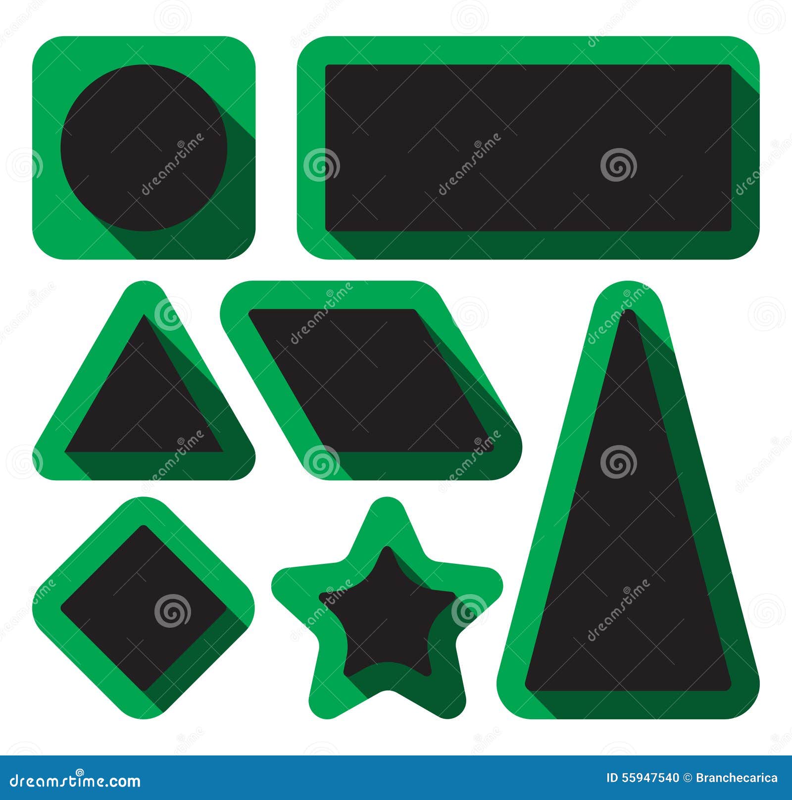 Flat Design with Long Shadow Stock Illustration - Illustration of ...