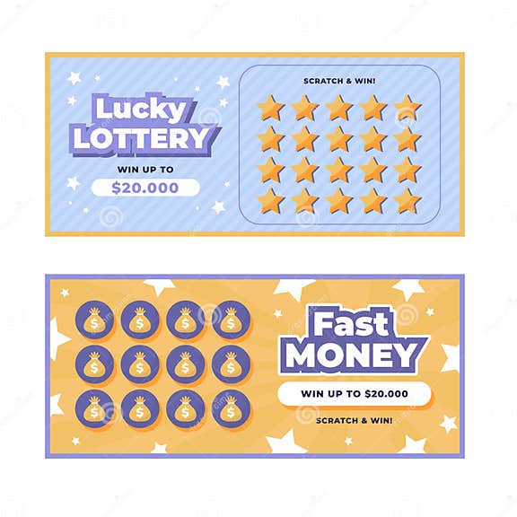Flat Design Lottery Ticket Vector Illustration Stock Vector ...