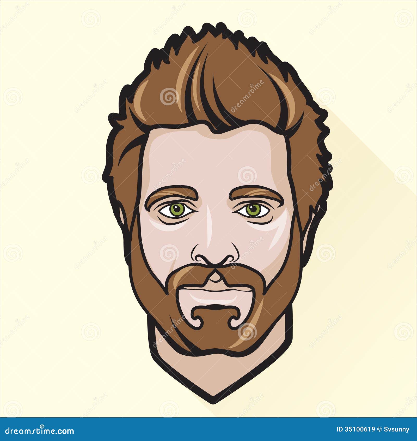Flat design man s portrait stock vector. Illustration of isolated ...