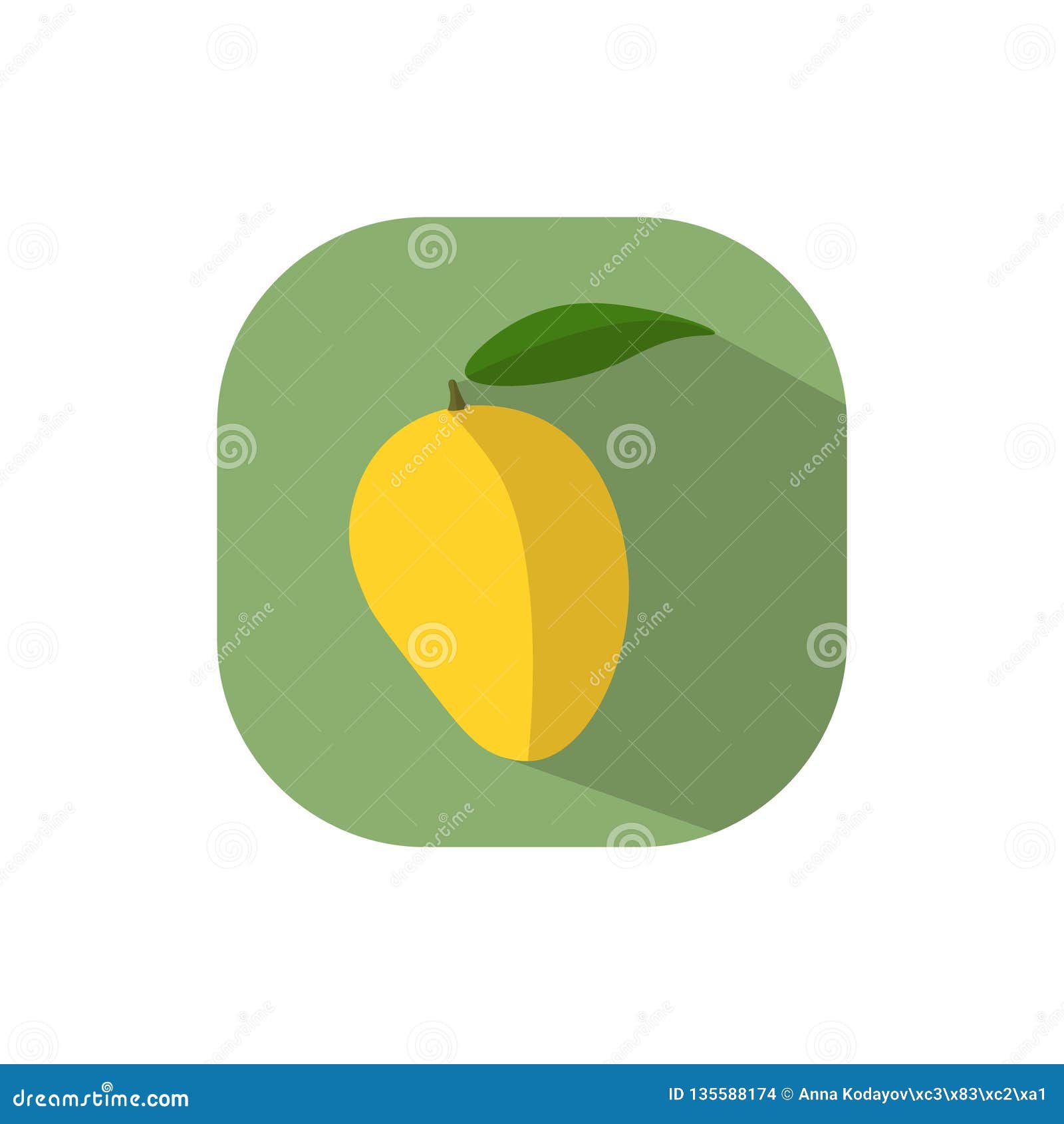 Flat design Mango stock illustration. Illustration of delicious - 135588174