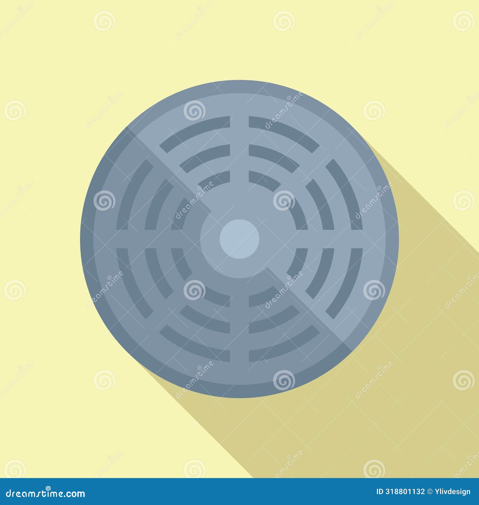 Flat Design Manhole Cover Illustration Stock Vector - Illustration of ...