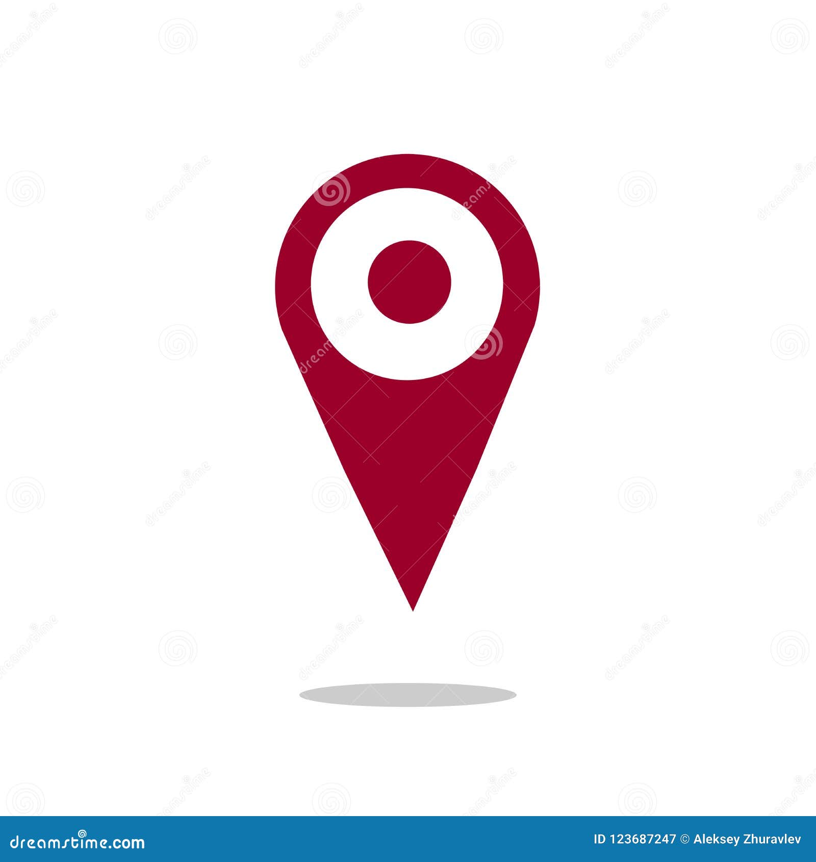 Pointer For The Map. Label On The GPS Map. Vector Illustration ...