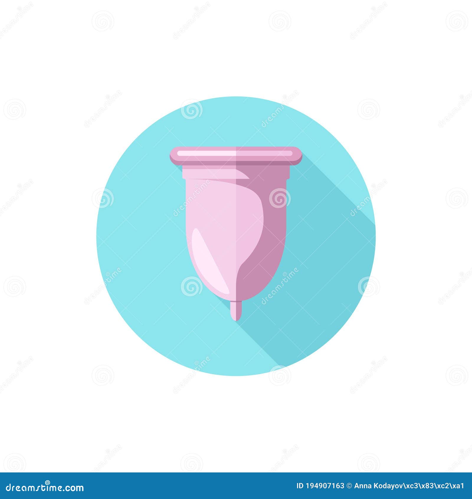 Flat design Menstrual Cup stock vector. Illustration of female - 194907163