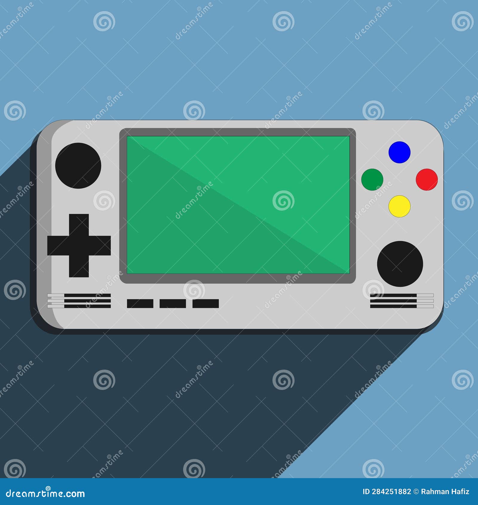 Flat Design Mobile Game Boy Stock Photo - Illustration of illustrated ...