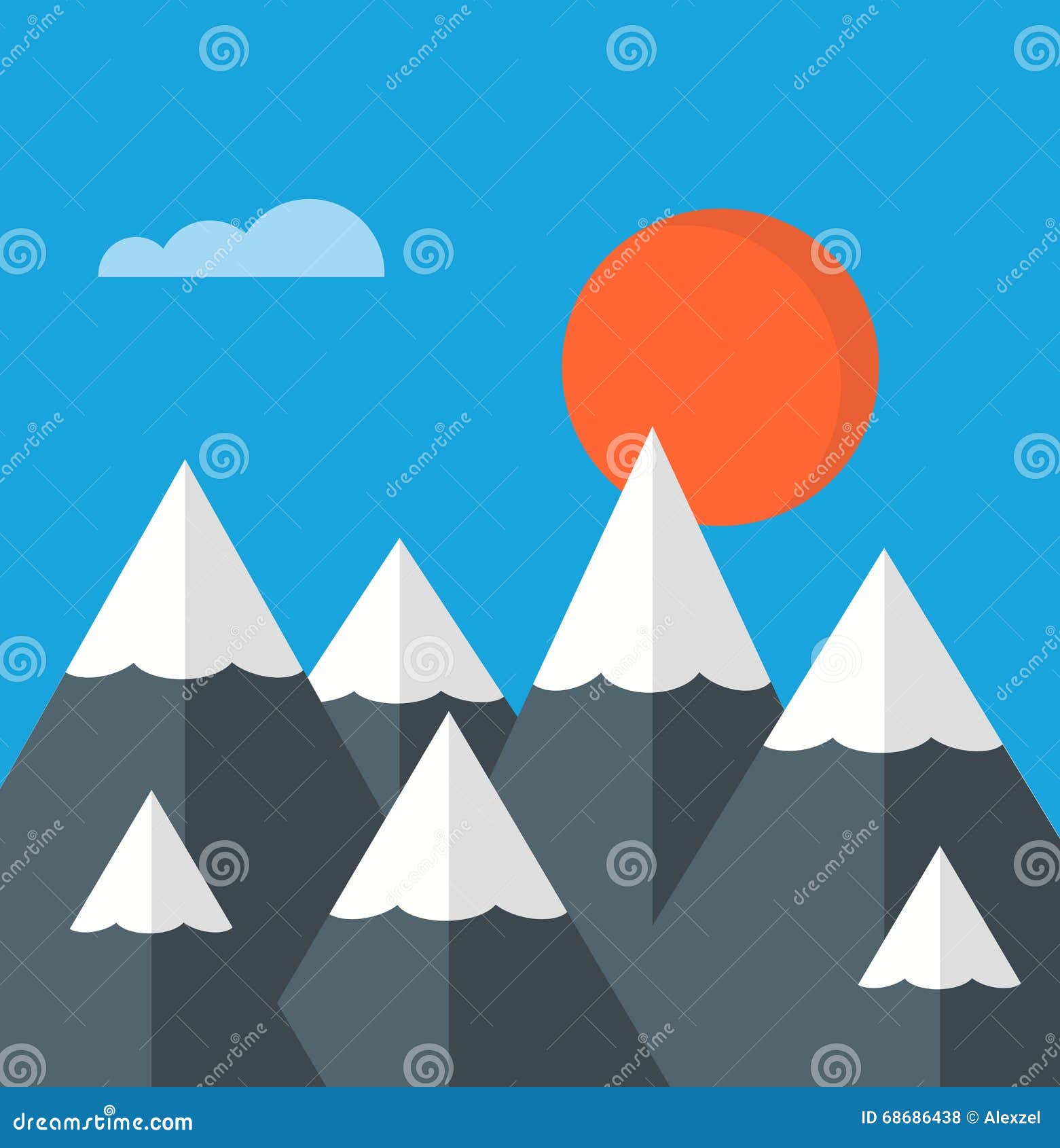 Flat design modern stock vector. Illustration of high - 68686438