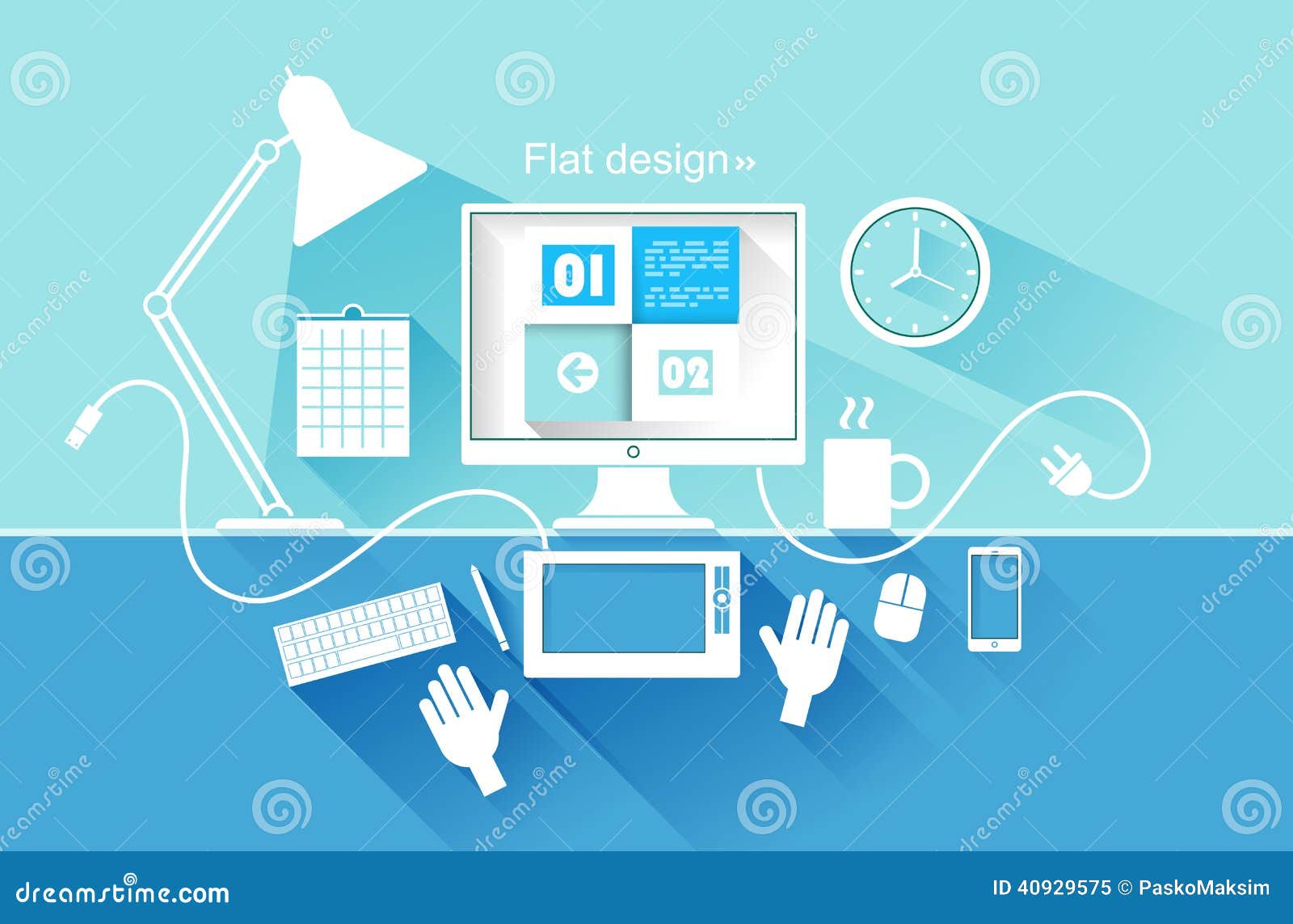 Flat Design of Modern Devices. Vector Illustration Stock Vector ...