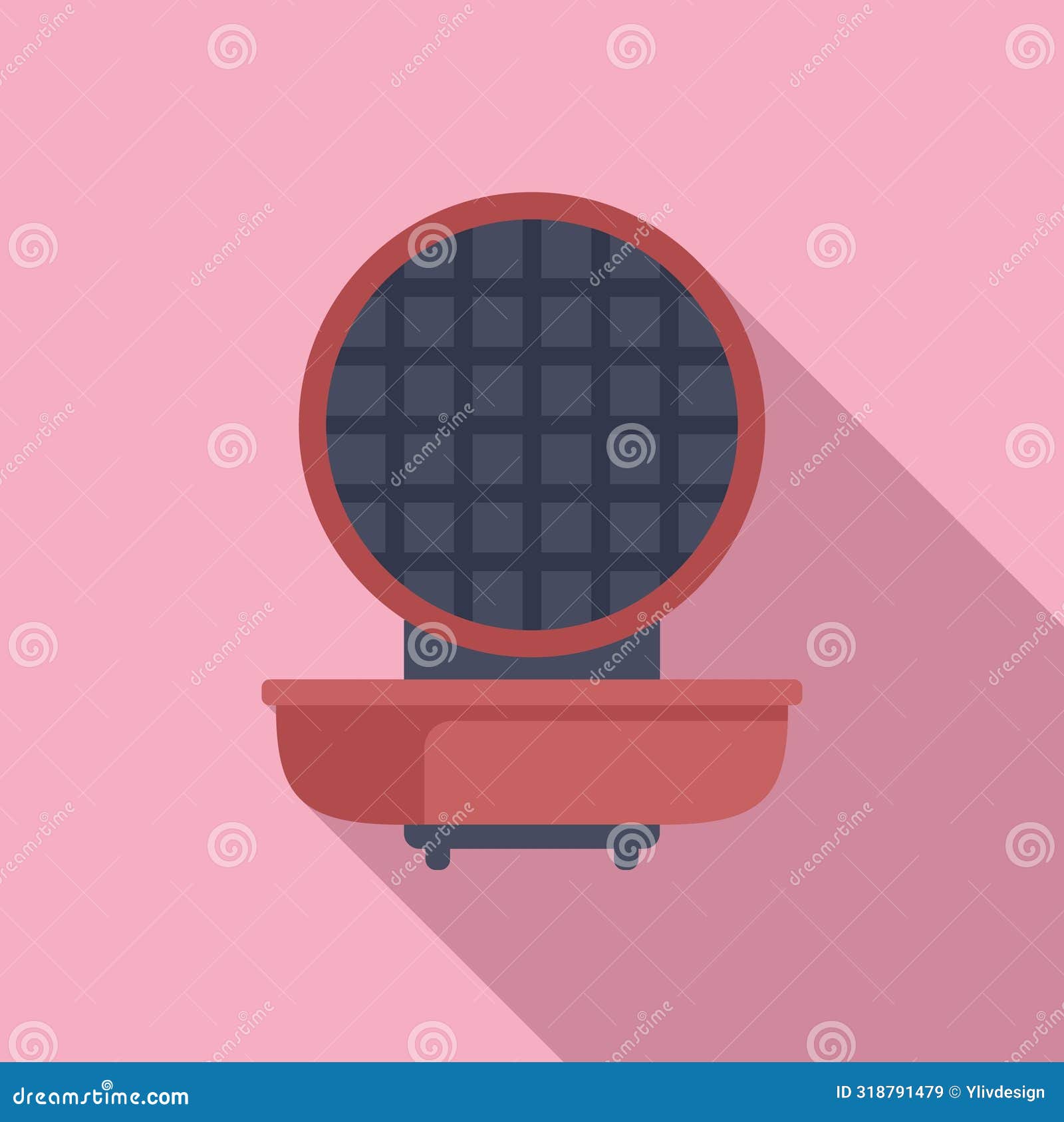 Minimalist Solar Panel Illustration on Pink Background Stock ...