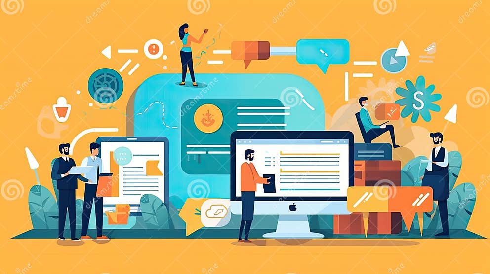 Flat Design Modern Vector Illustration Concept of Online Education ...