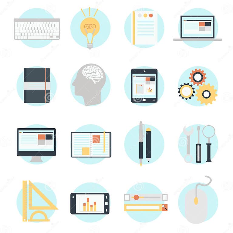 Flat Design Modern Vector Illustration Icons Set Stock Vector ...