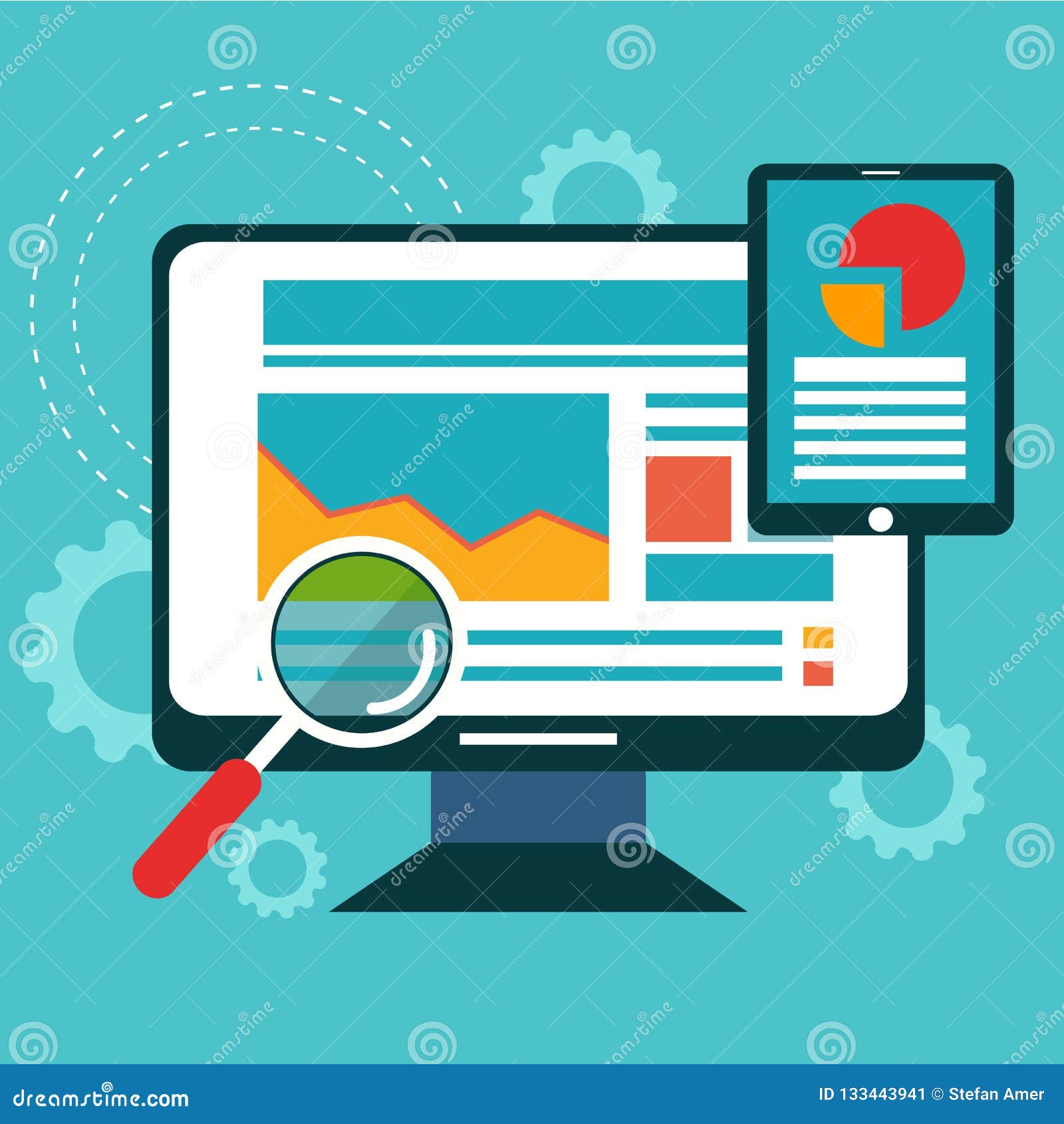 Flat Design Modern Vector Illustration Icons Set of Website SEO Optimization, Programming ...