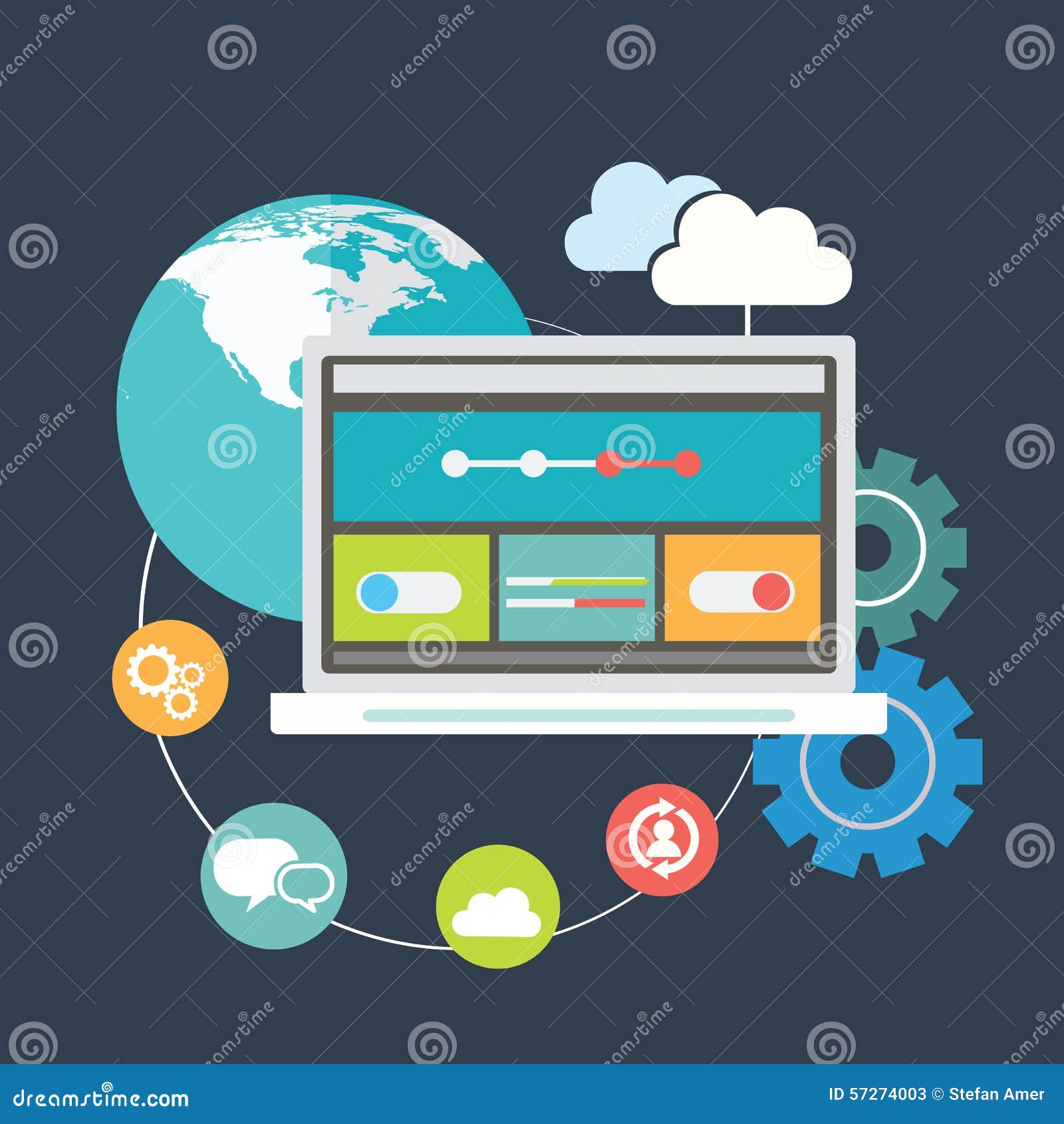 Flat Design Modern Vector Illustration Icons Set of Website SEO ... Flat Design Modern Vector Illustration Icons Set of Website SEO ...