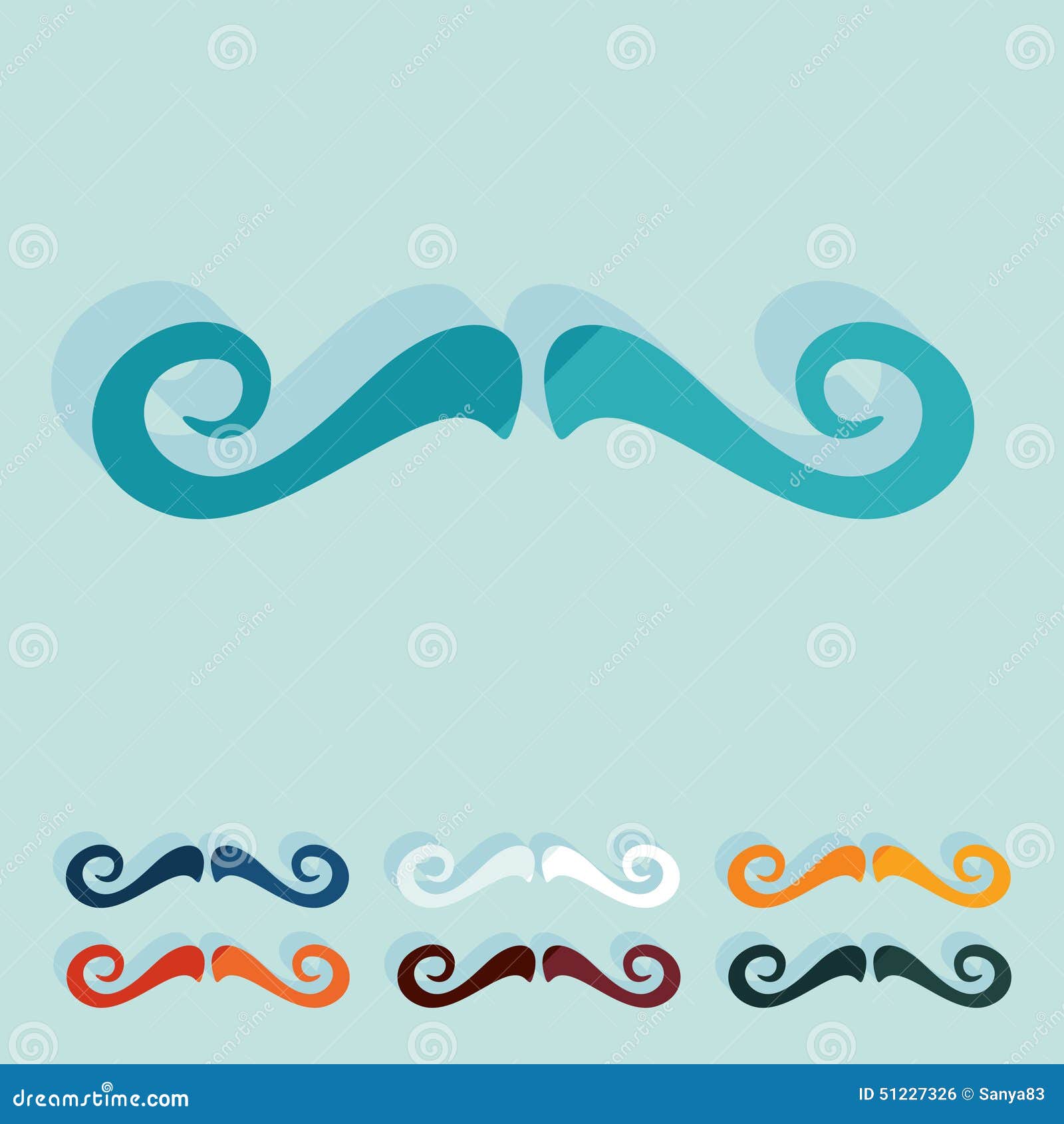 Flat design. mustache stock vector. Illustration of game - 51227326