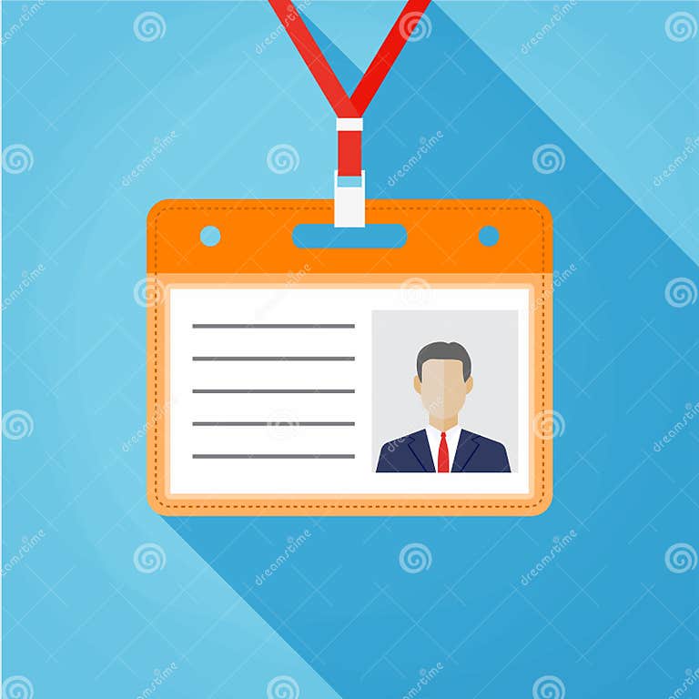 Flat Design Name Tag Badge Template Stock Vector - Illustration of ...