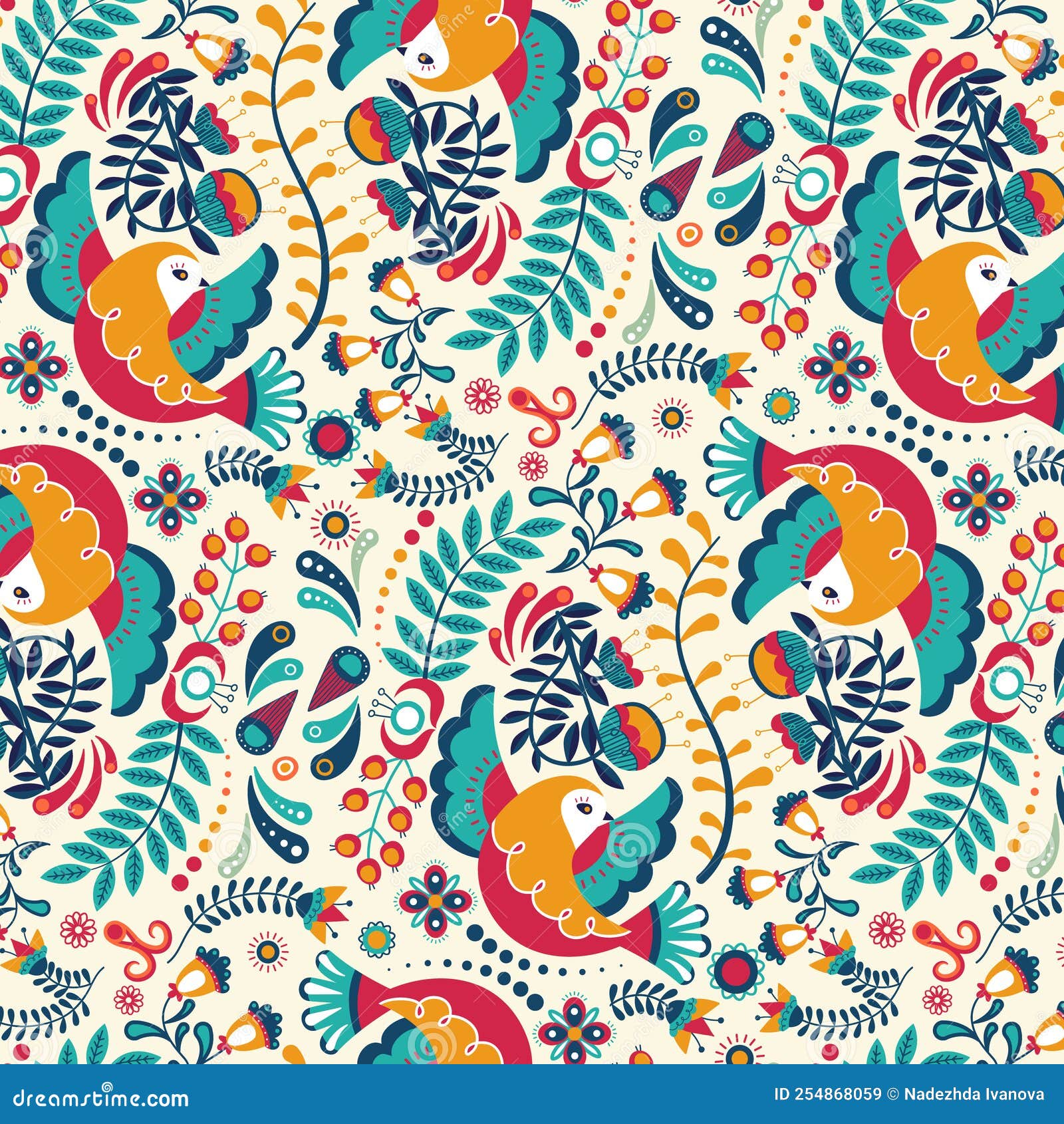 Flat Design Nordic Pattern Design Vector Illustration Stock Vector ...