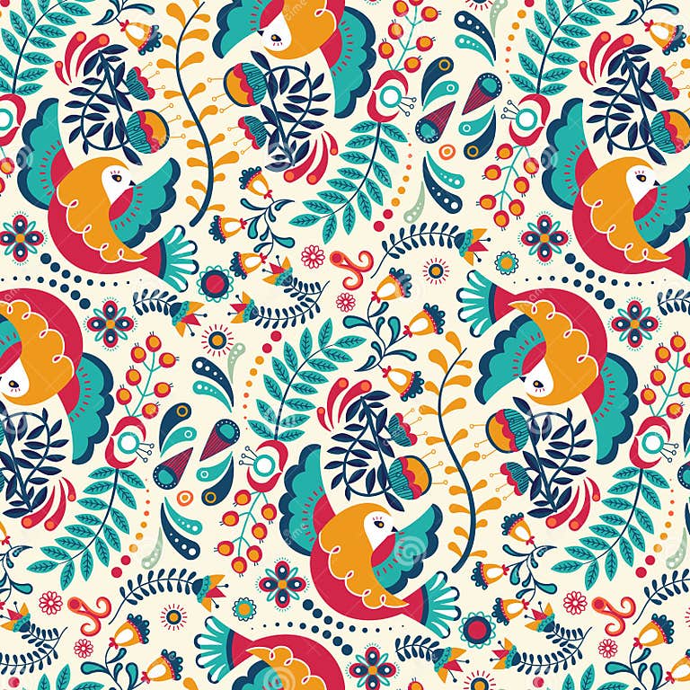 Flat Design Nordic Pattern Design Vector Illustration Stock Vector ...