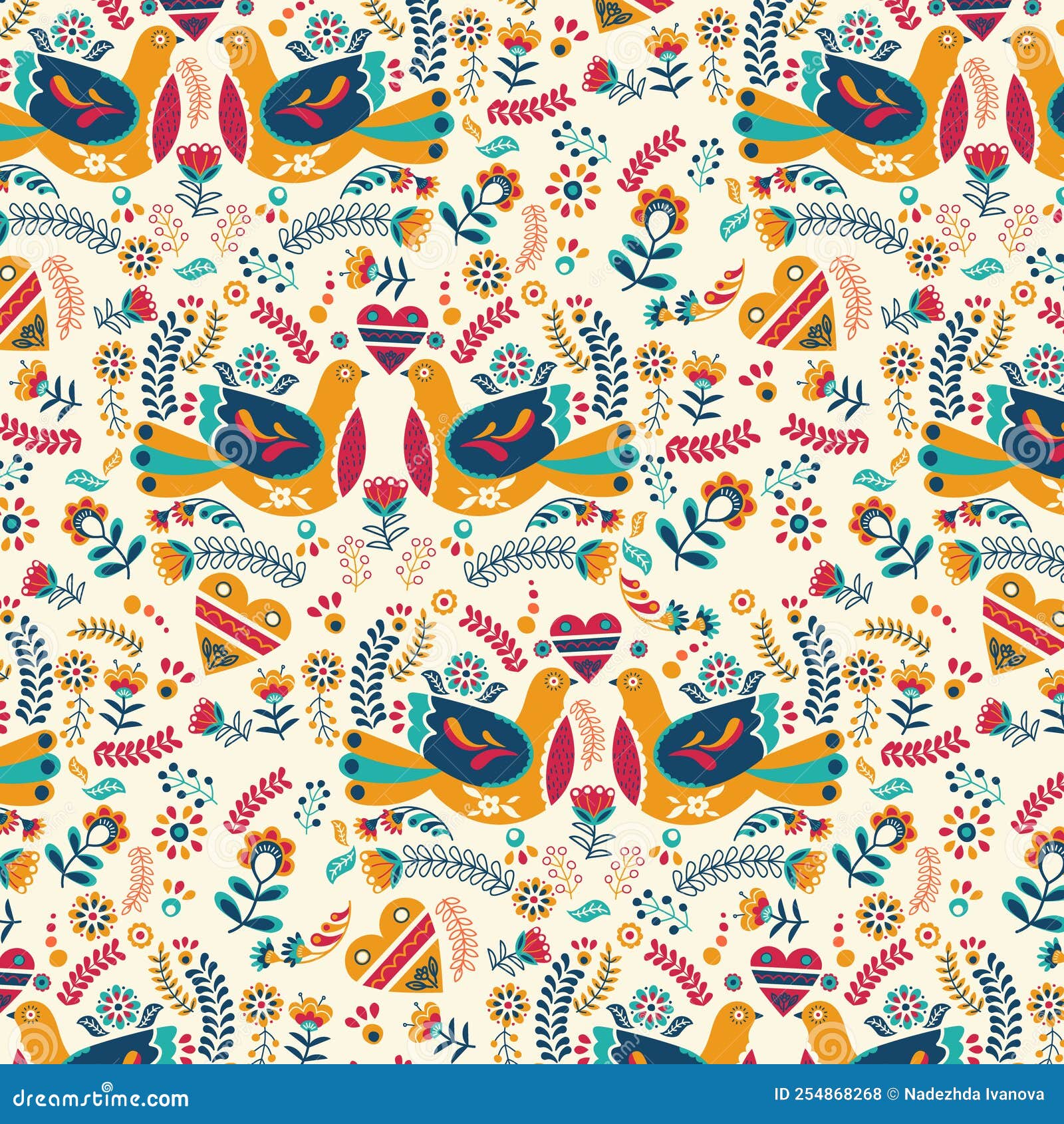 Flat Design Nordic Pattern Design Vector Illustration Stock Vector ...