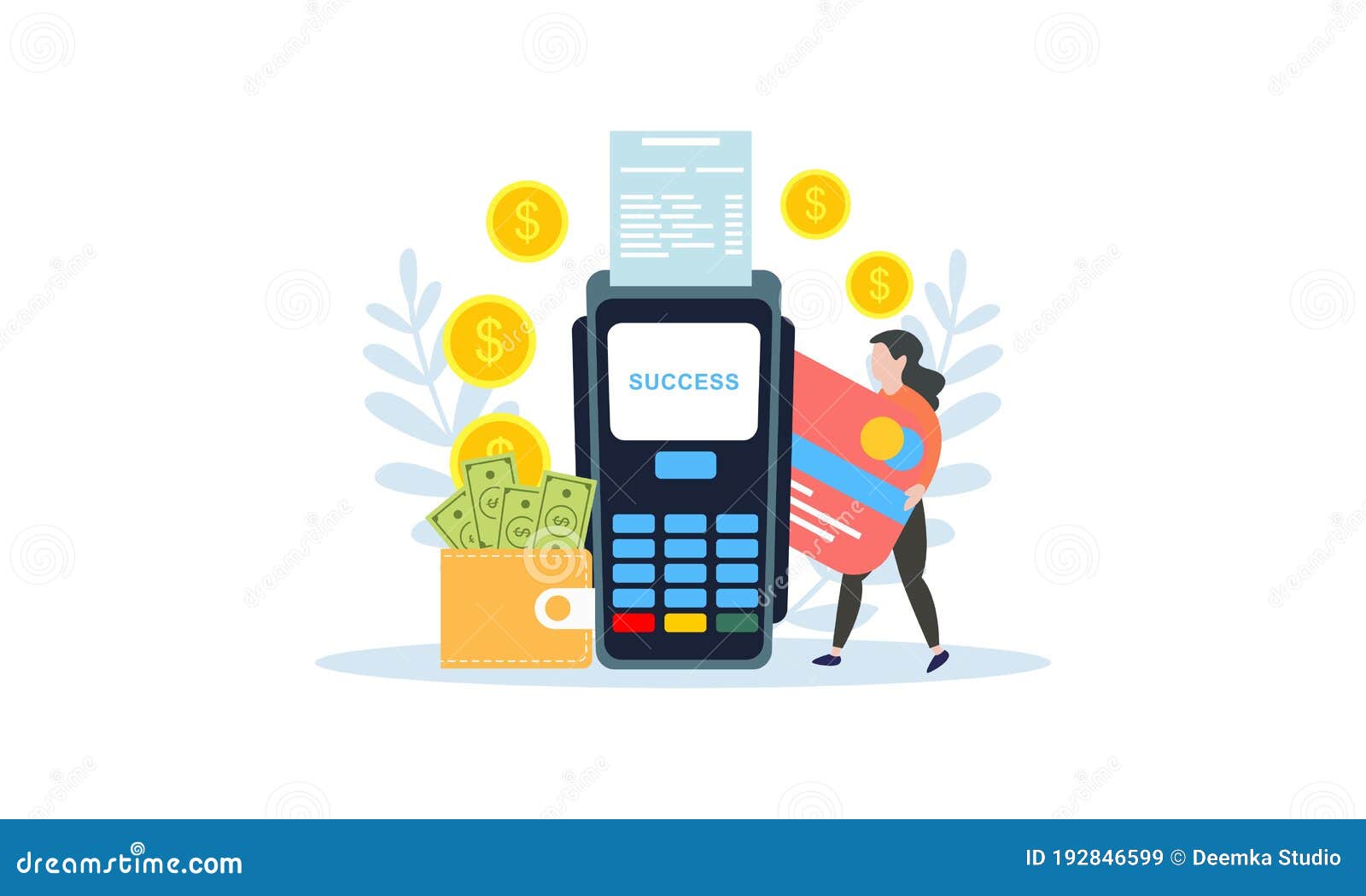 Flat Design Payment Gateway Illustration Concept Stock Vector ...