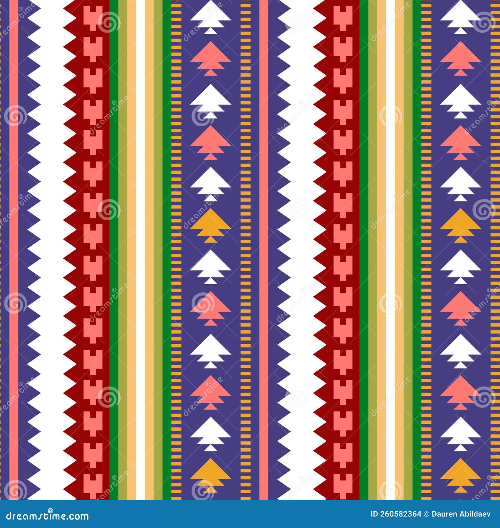 Flat Design Peruvian Pattern Vector Illustration. Stock Vector ...
