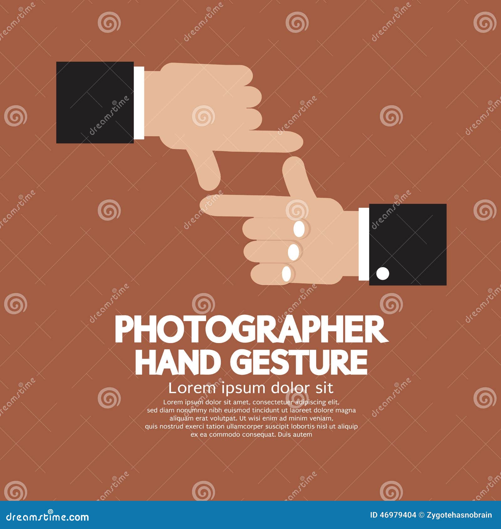 Flat Design Photographer Hand Gesture Stock Vector - Illustration of ...