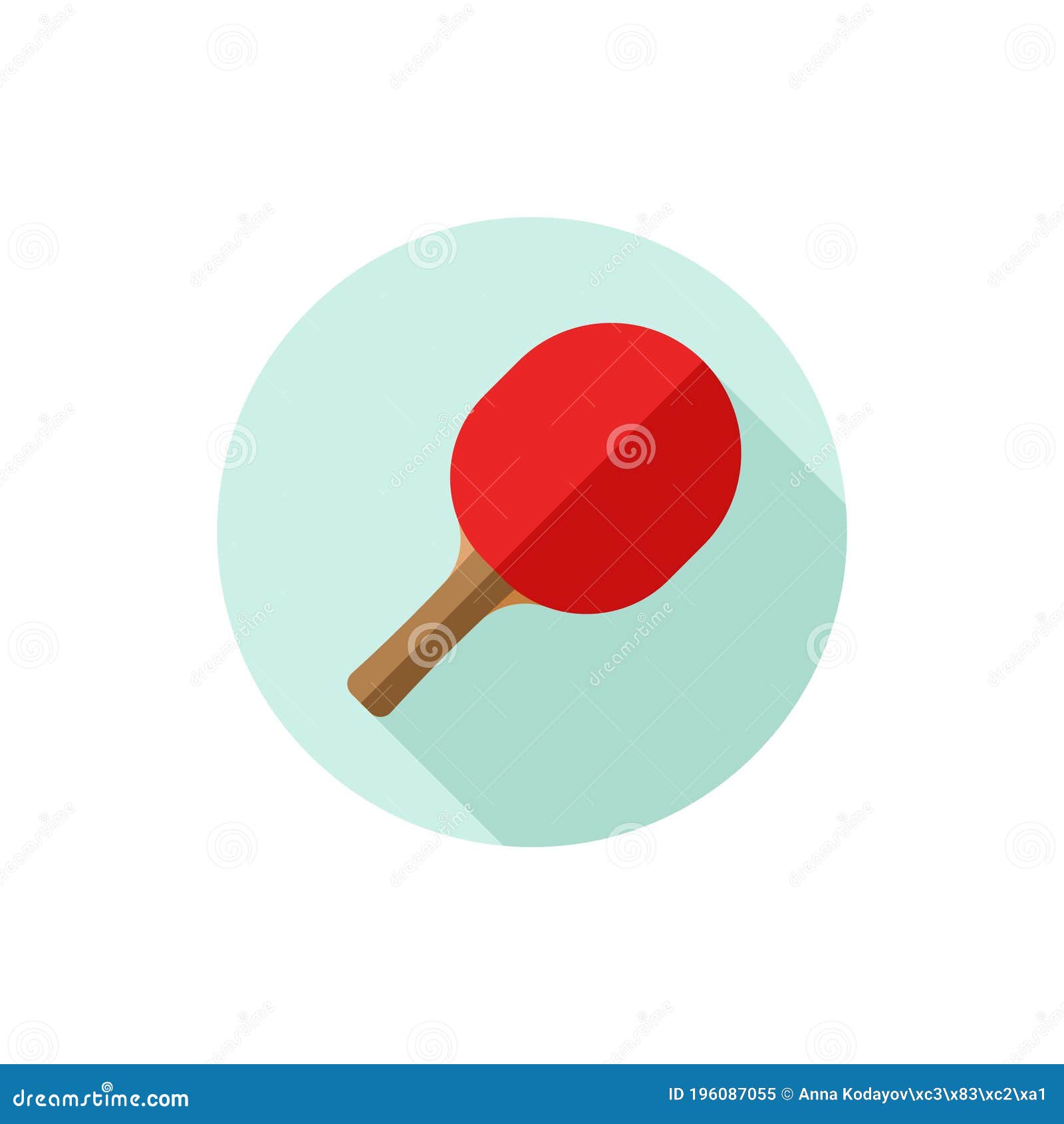 Flat Design Ping Pong Paddle Stock Vector - Illustration of icon, ping ...