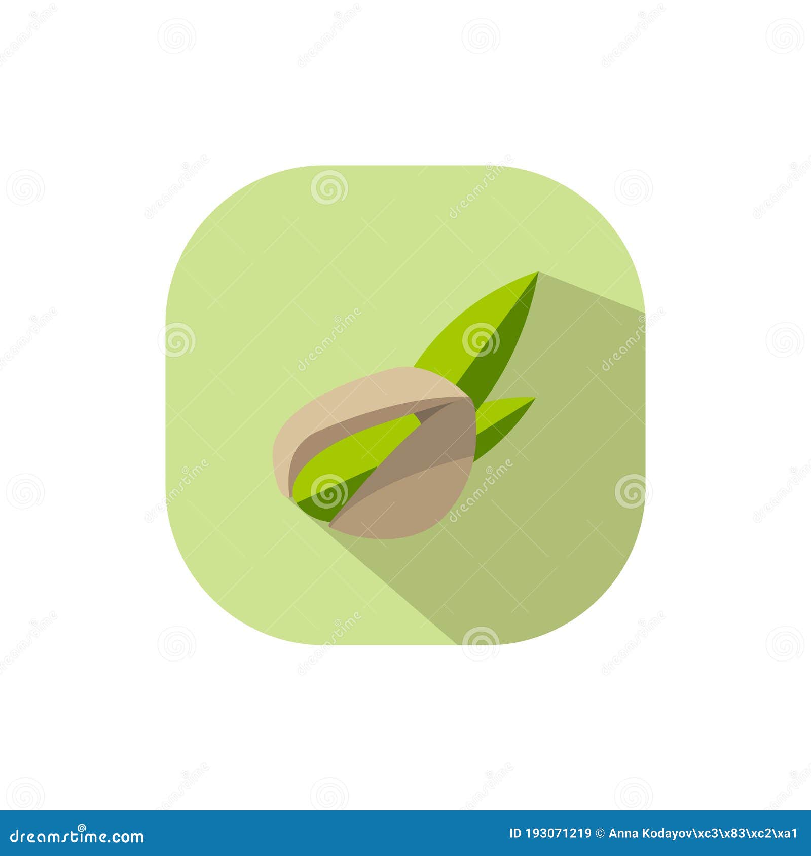 Flat design pistachio stock vector. Illustration of print - 193071219