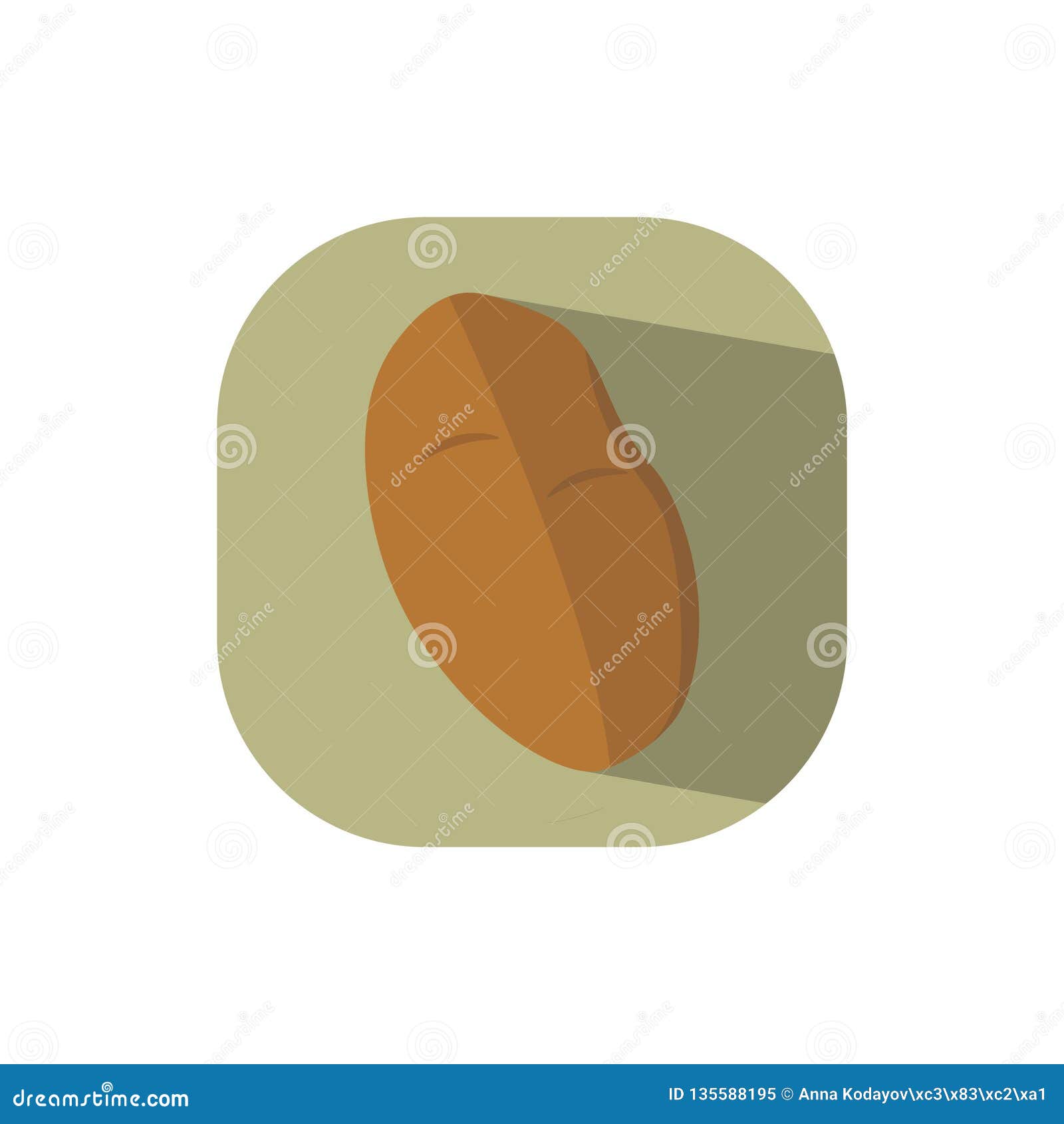 Flat design Potato stock illustration. Illustration of farming - 135588195