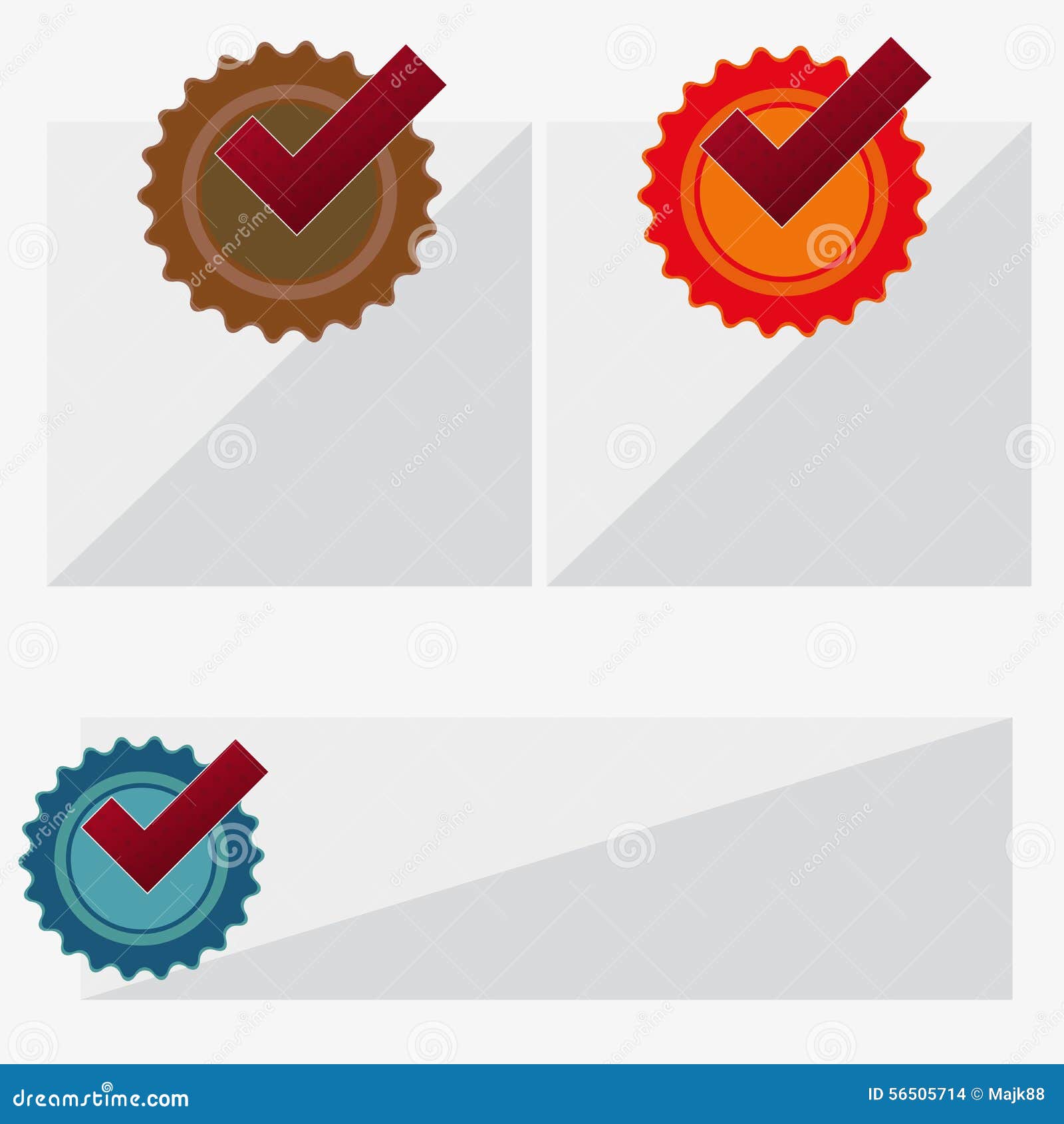 Flat Design Pricing with Check Marks Stock Illustration - Illustration ...