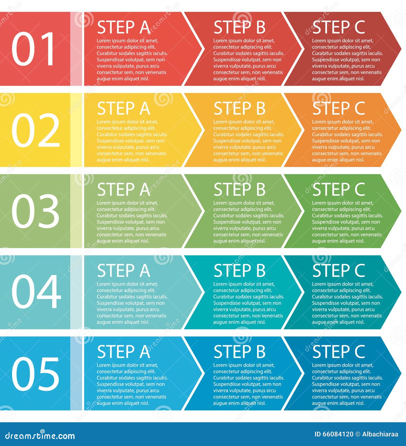 Process Arrows Boxes. Step By Step Vector Set. Three Steps ...