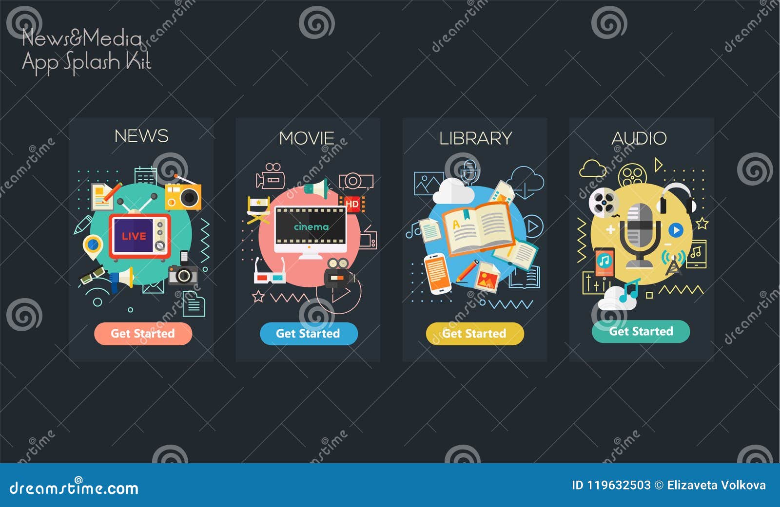Flat Design Responsive UI Mobile App Mockups Stock Vector ... Flat Design Responsive UI Mobile App Mockups Stock Vector ...